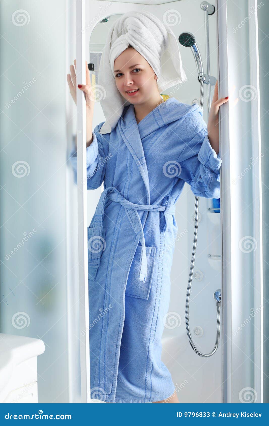 Woman in douche stock image. Image of face, massage, female - 9796833