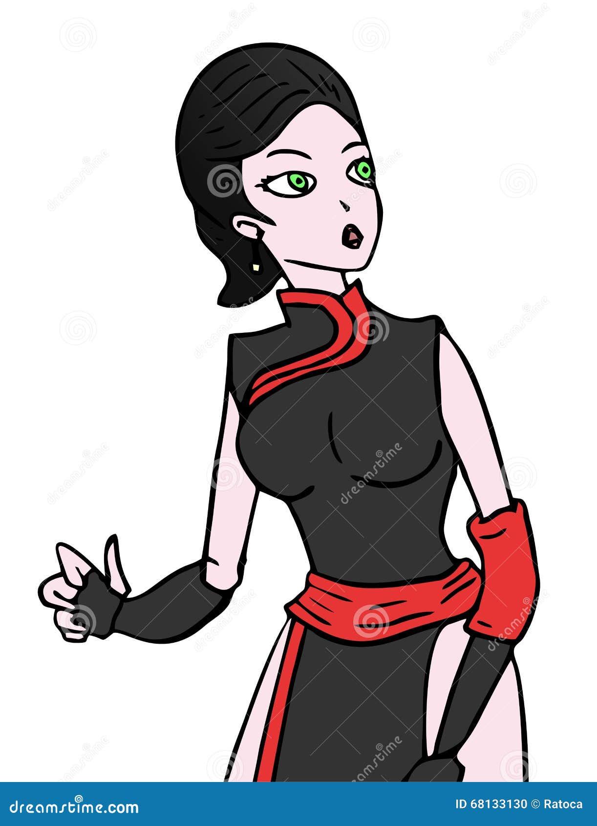 Woman draw stock vector. Illustration of comic, design - 68133130