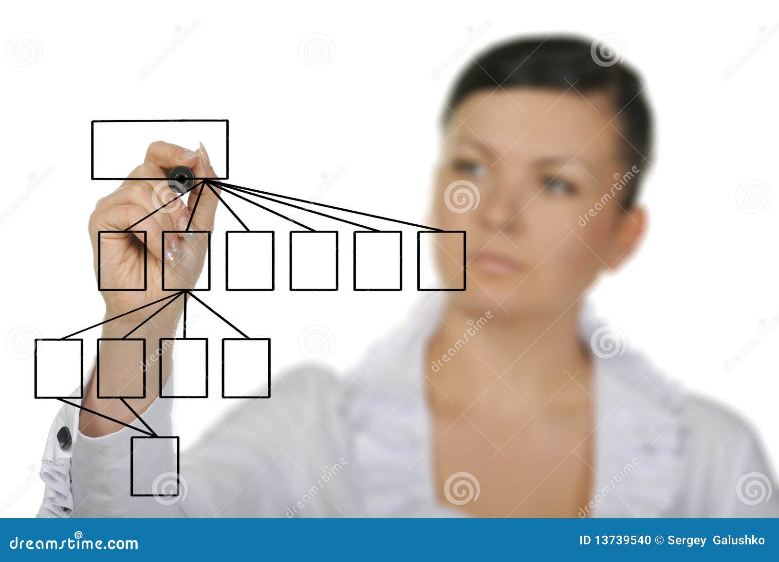 Woman Drawing Flowchart, Business Process Concept Stock Image ...