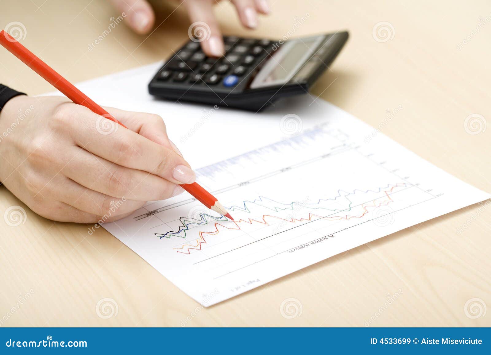 Woman drawing a graph stock image. Image of computing - 4533699