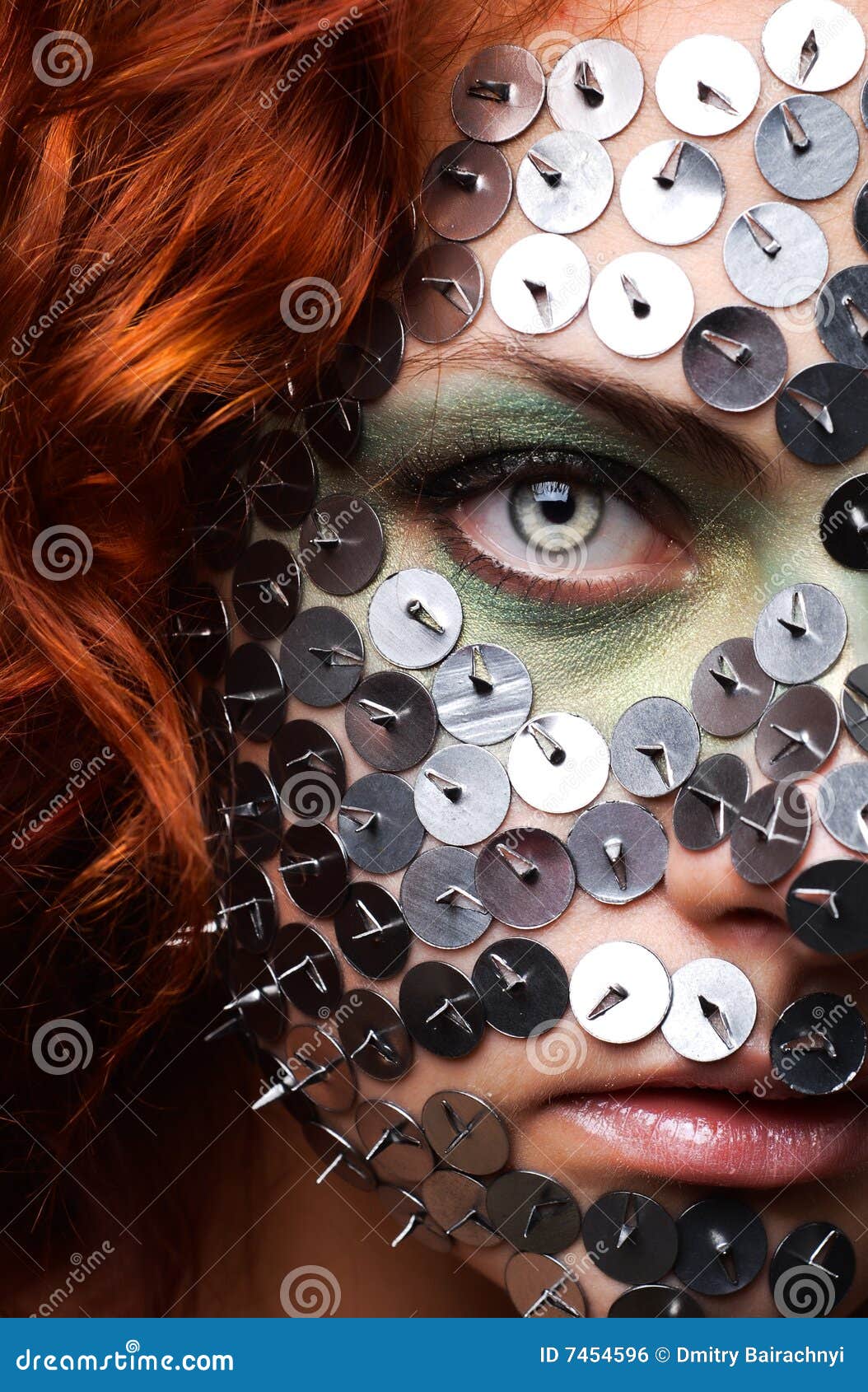 Woman with drawing pin stock photo. Image of people, portrait - 7454596