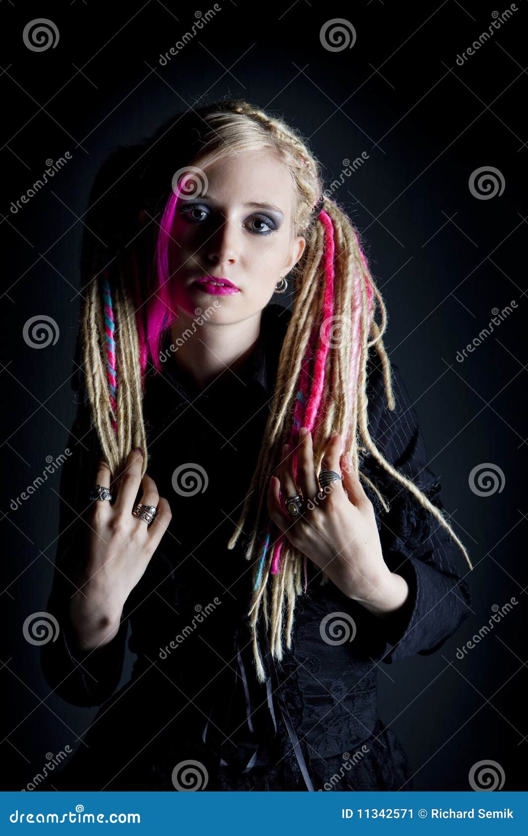 Woman with Dreadlocks S Portrait Stock Image - Image of blond, adult ...