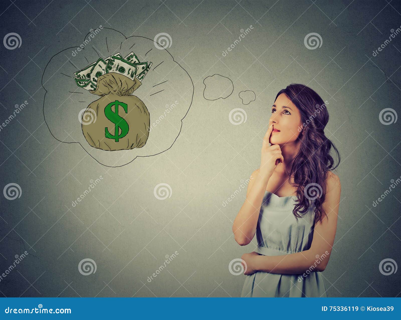 Woman Dreaming of Financial Success Stock Image - Image of entrepreneur ...