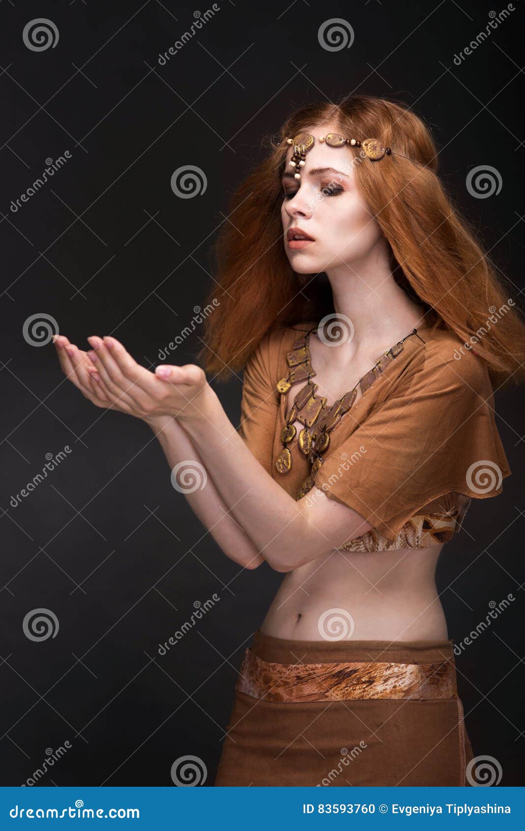 Woman dressed as Amazons stock photo. Image of makeup - 83593760