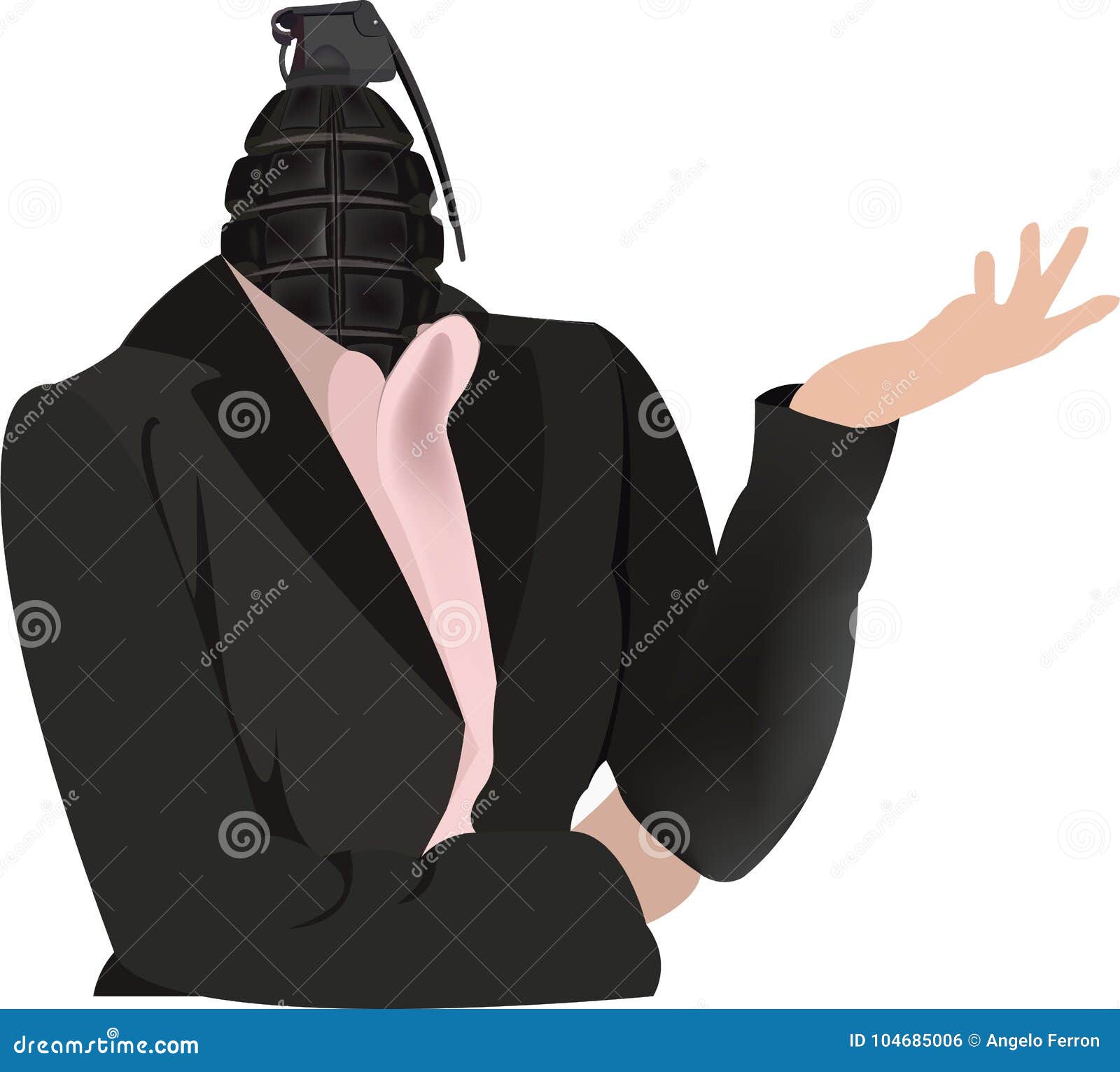 Bomb Head Postman Vector. Cartoon Character | CartoonDealer.com #249912252