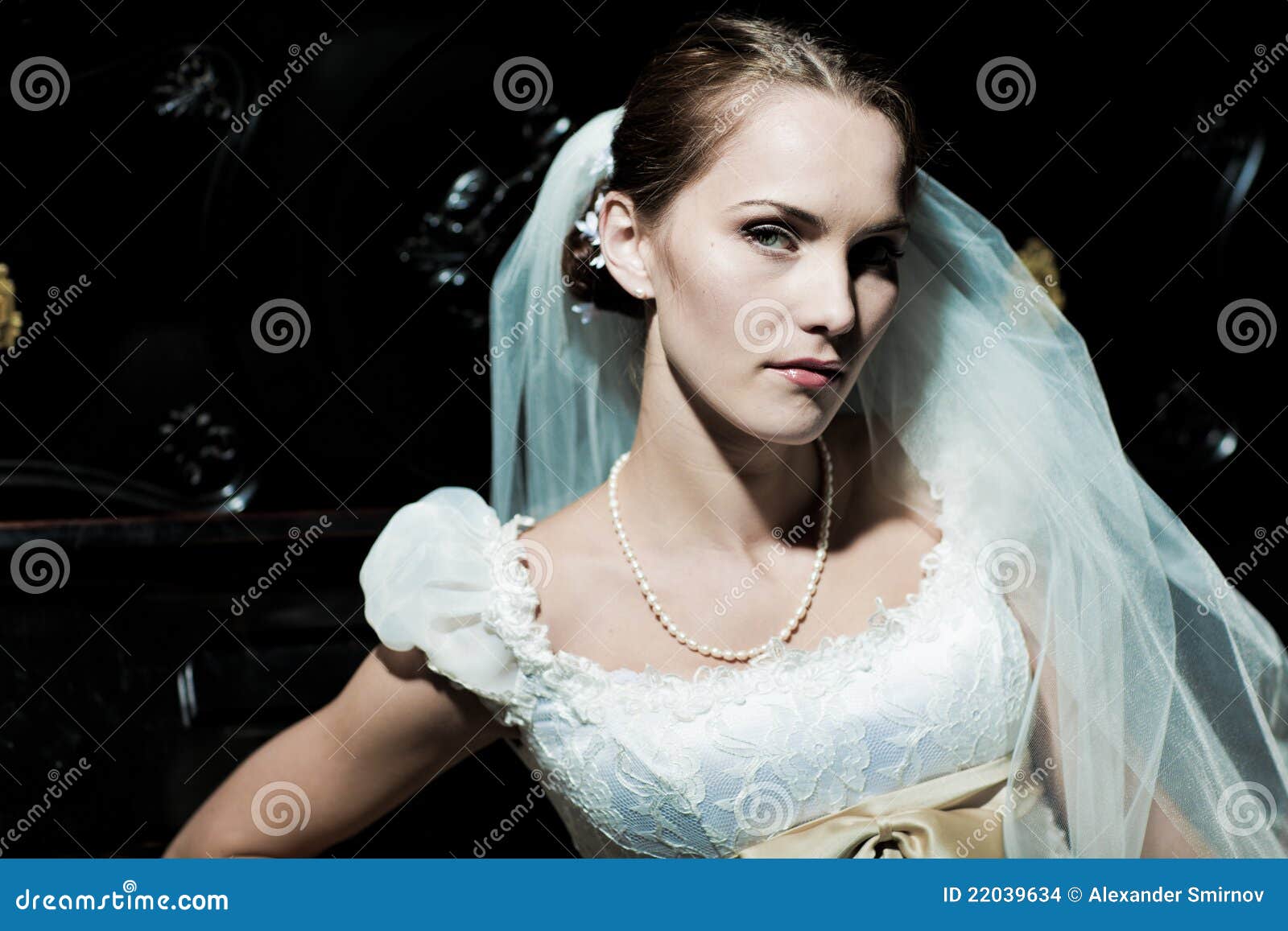 Woman dressed as a bride stock photo. Image of gown, event - 22039634