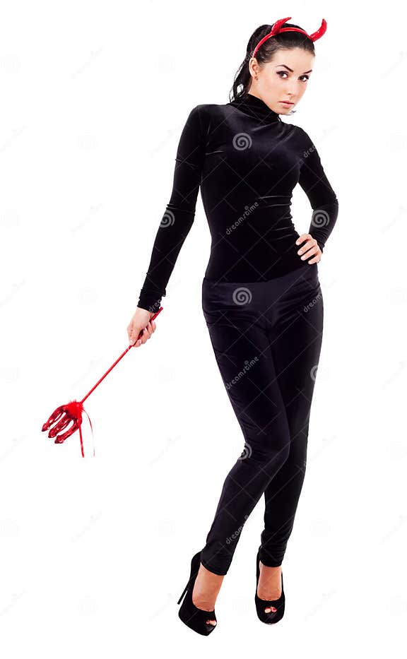 Woman dressed as an imp stock photo. Image of makeup - 21244062