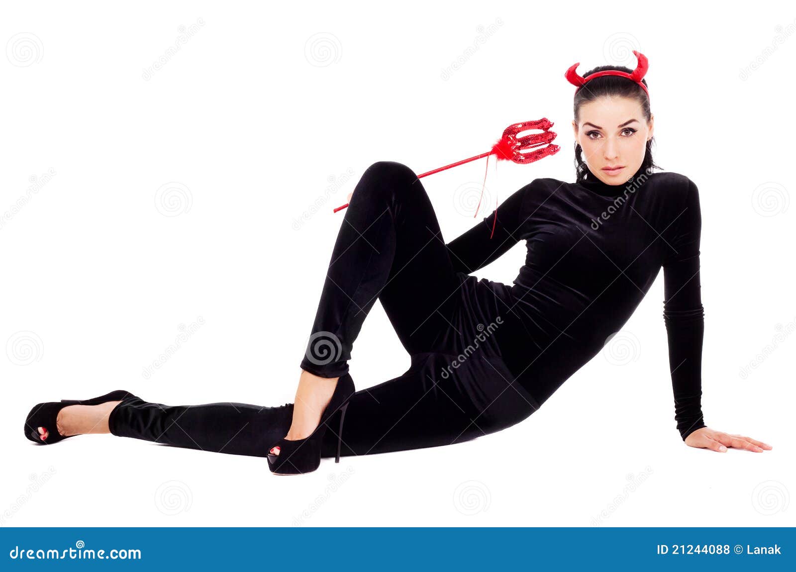 Woman dressed as an imp stock photo. Image of costume - 21244088