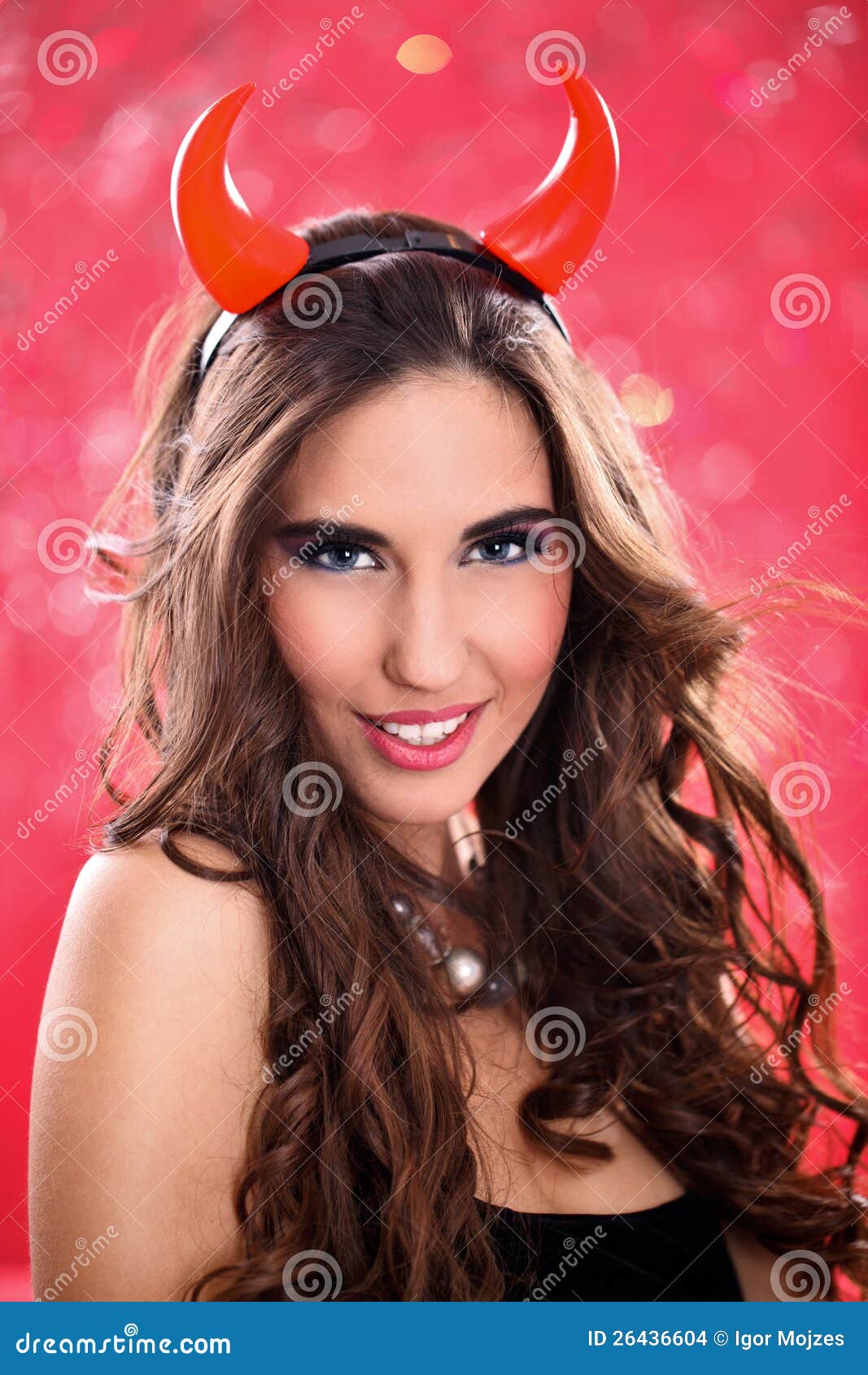 Woman Dressed As Pretty Devil Stock Photo - Image of artful, beauty ...