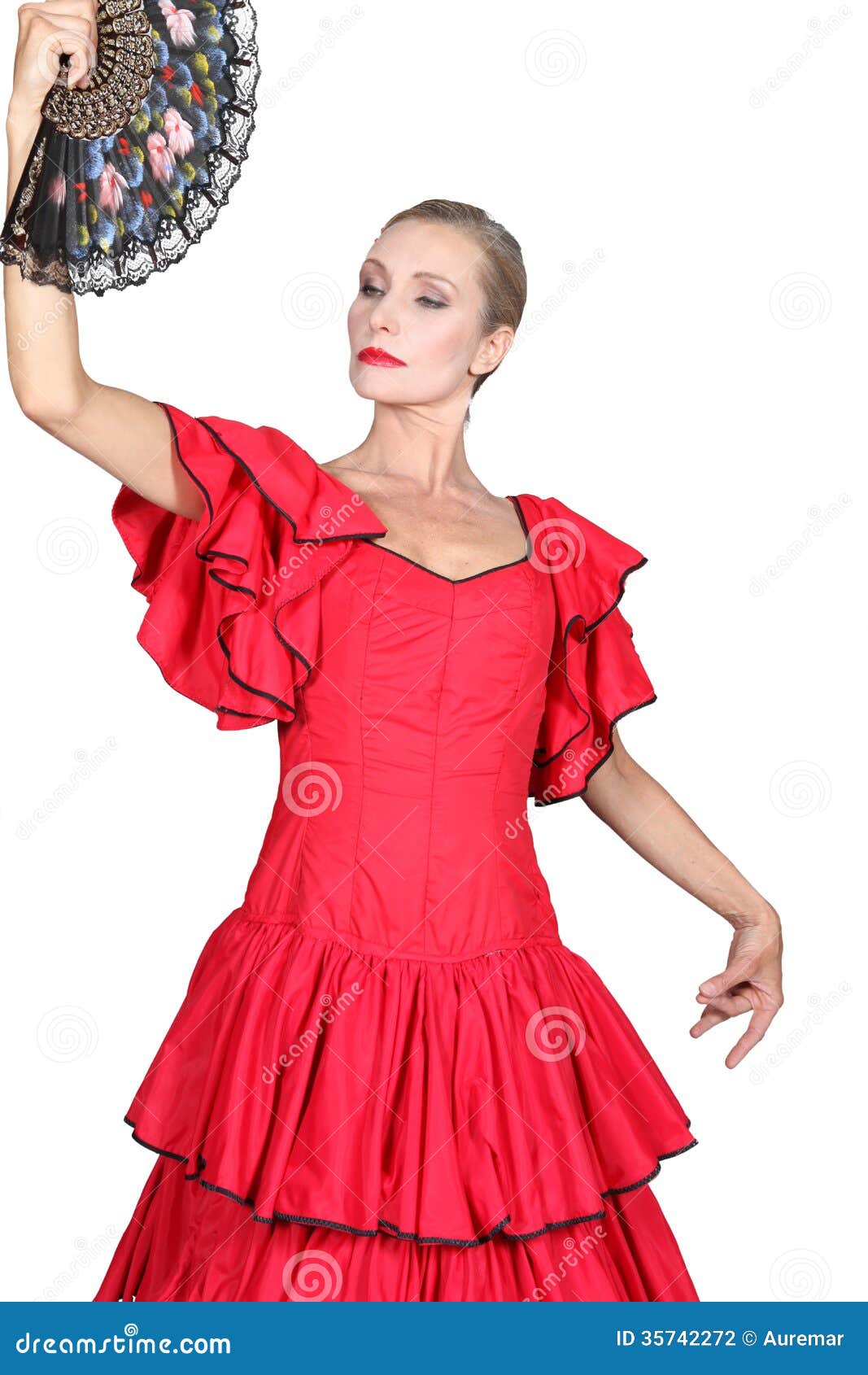 Woman dressed as senorita stock photo. Image of floral - 35742272