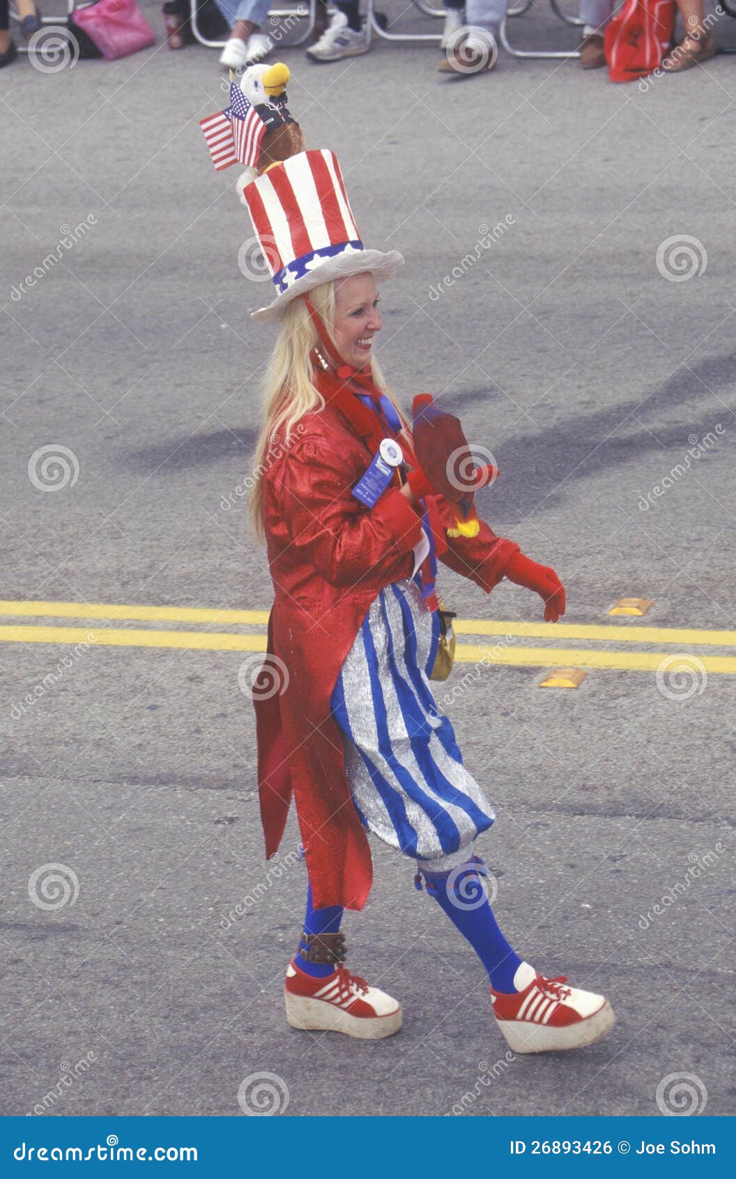 Woman Dressed As Uncle Sam editorial photo. Image of united - 26893426