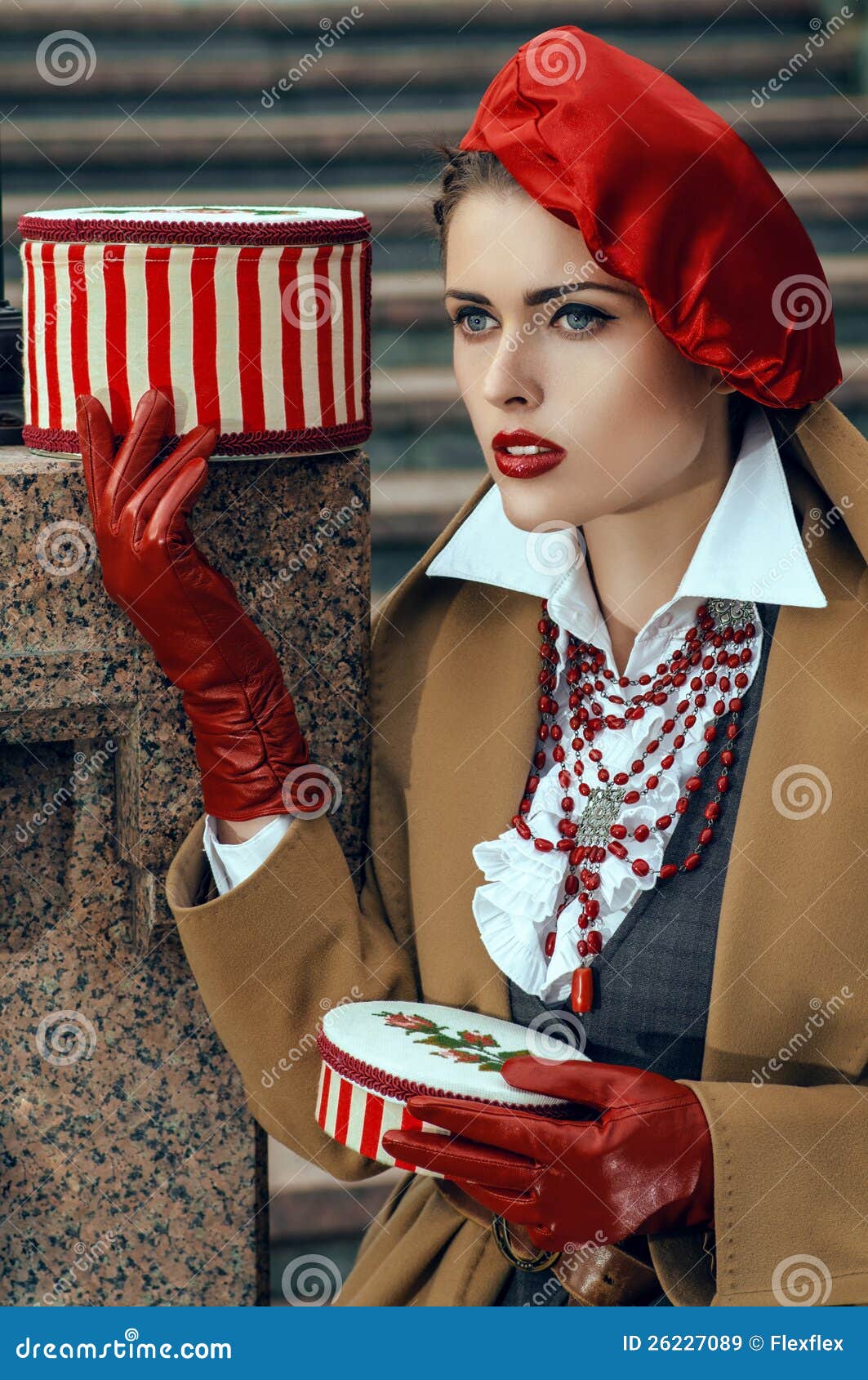 Woman Dressed in a French Style Stock Image - Image of model, vogue ...