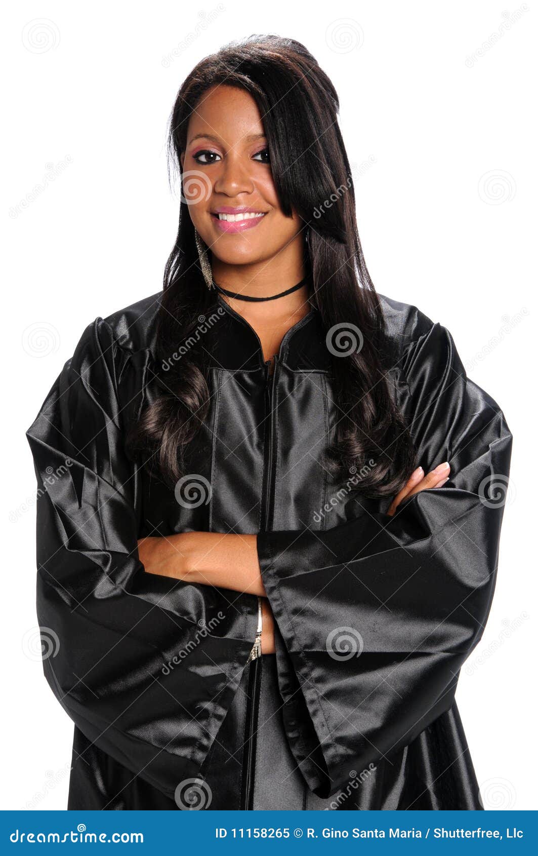 Woman Dressed in Graduation Gown Stock Image - Image of school, degree ...