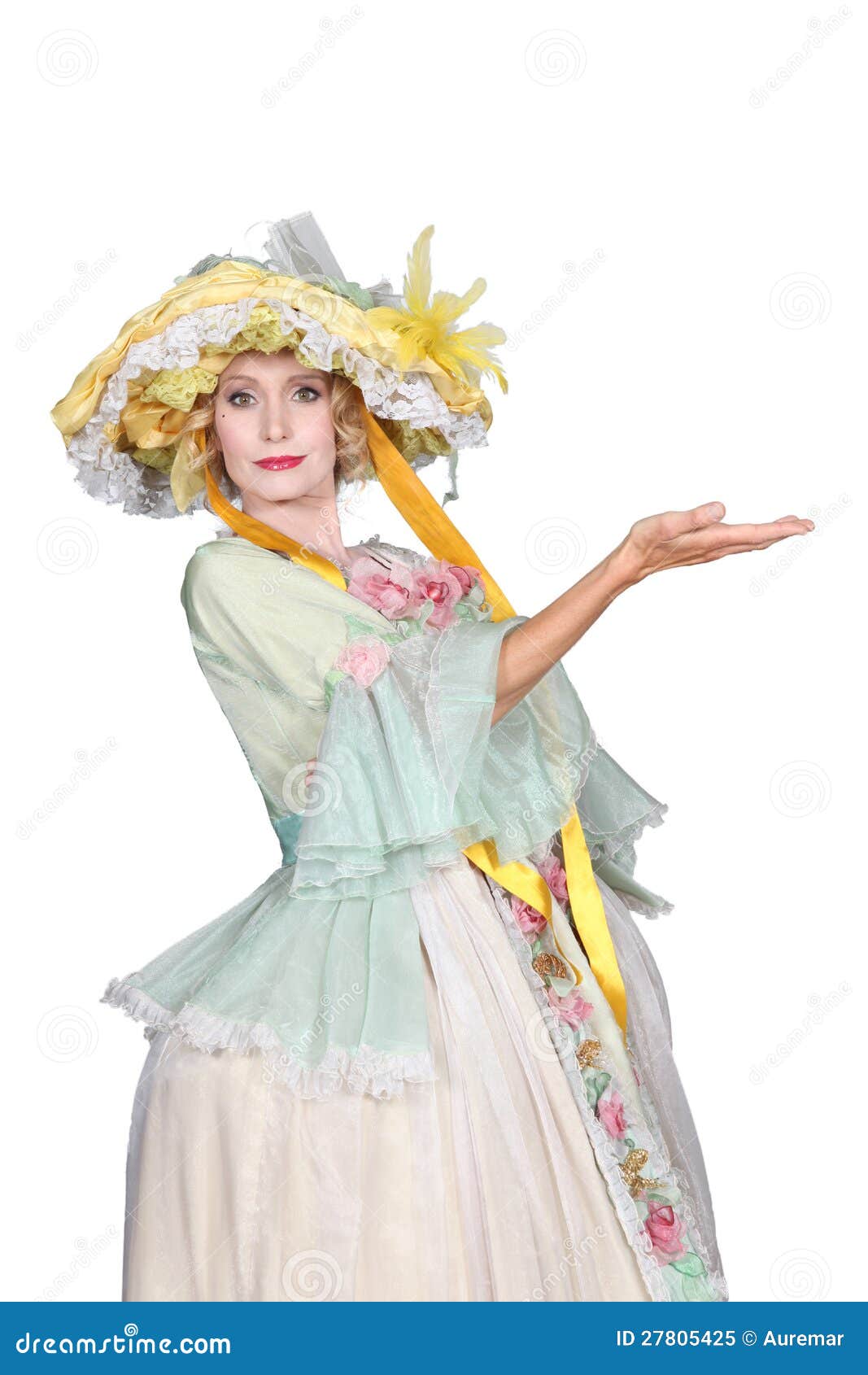 Woman Dressed in Period Gown Stock Image - Image of fancy, ribbon: 27805425