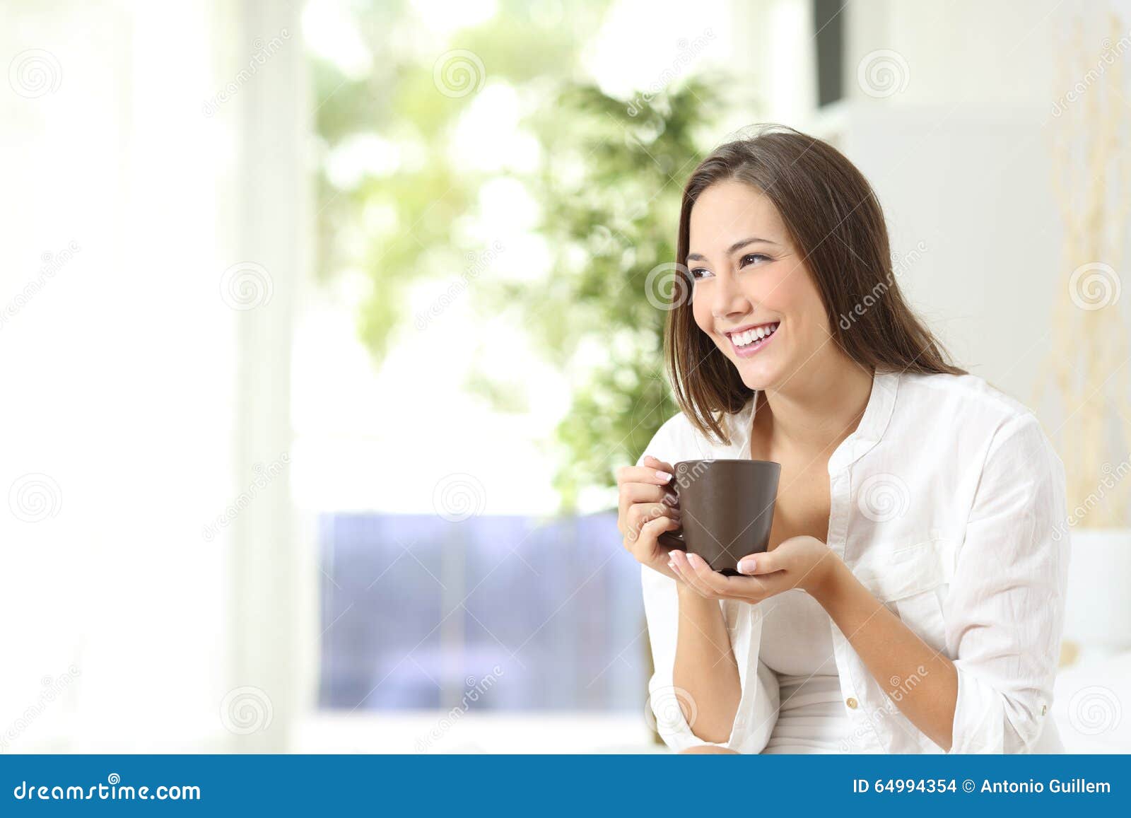 Woman Drinking Coffee or Tea at Home Stock Photo - Image of flavor ... Woman Drinking Coffee or Tea at Home Stock Photo - Image of flavor ...