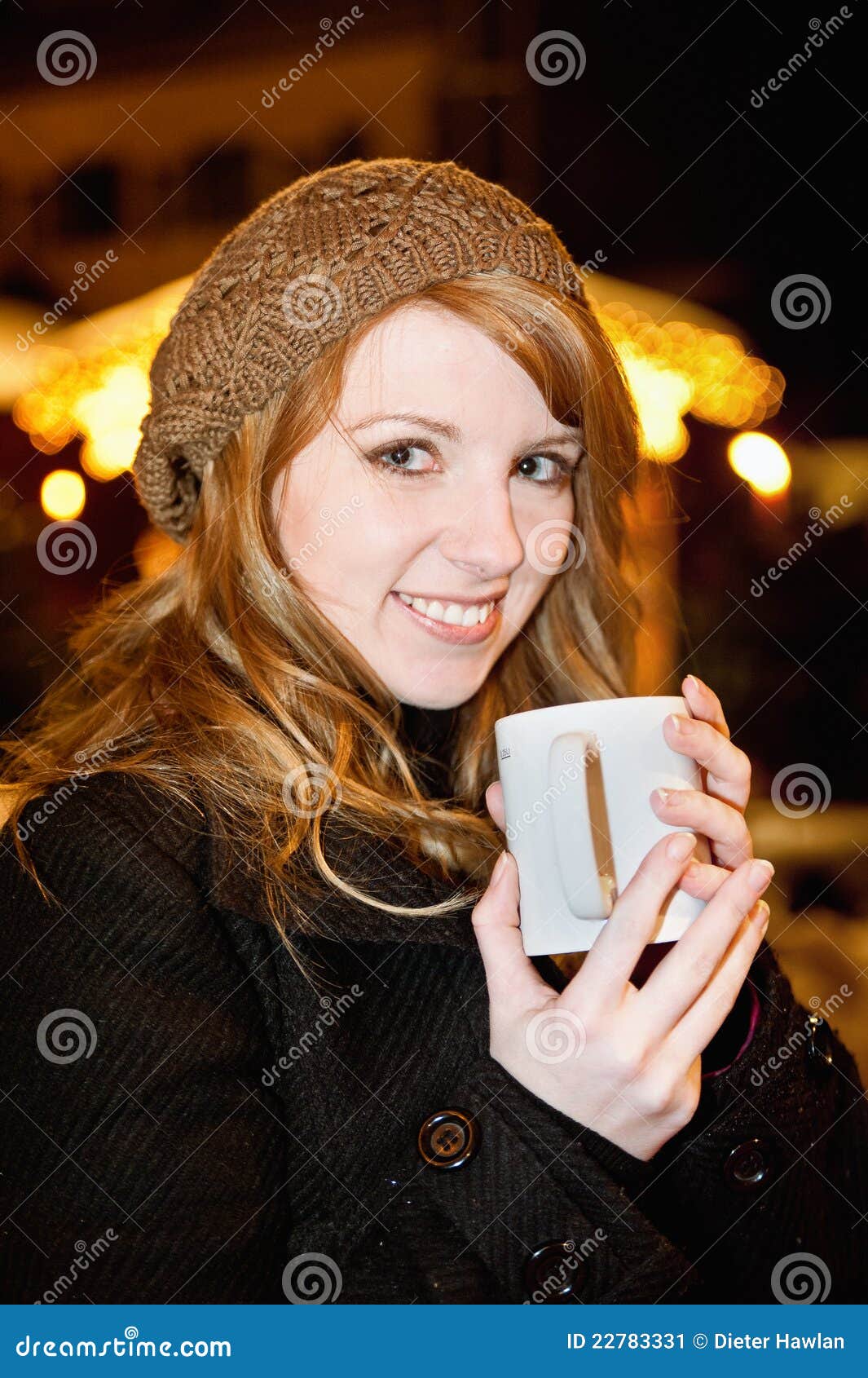 Woman drinking hot Tea stock image. Image of beautiful - 22783331