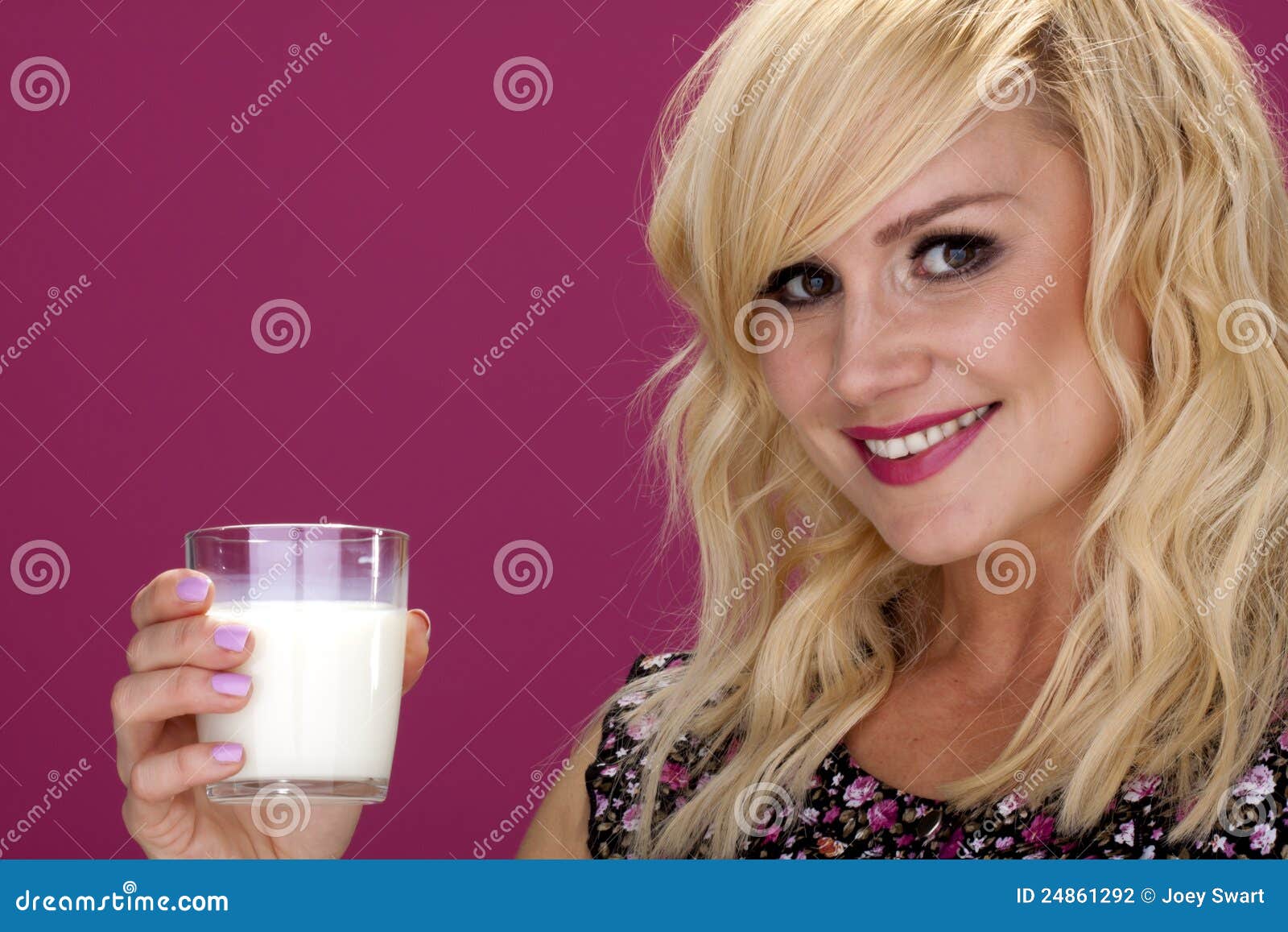 Woman drinking milk. stock photo. Image of female, casual - 24861292