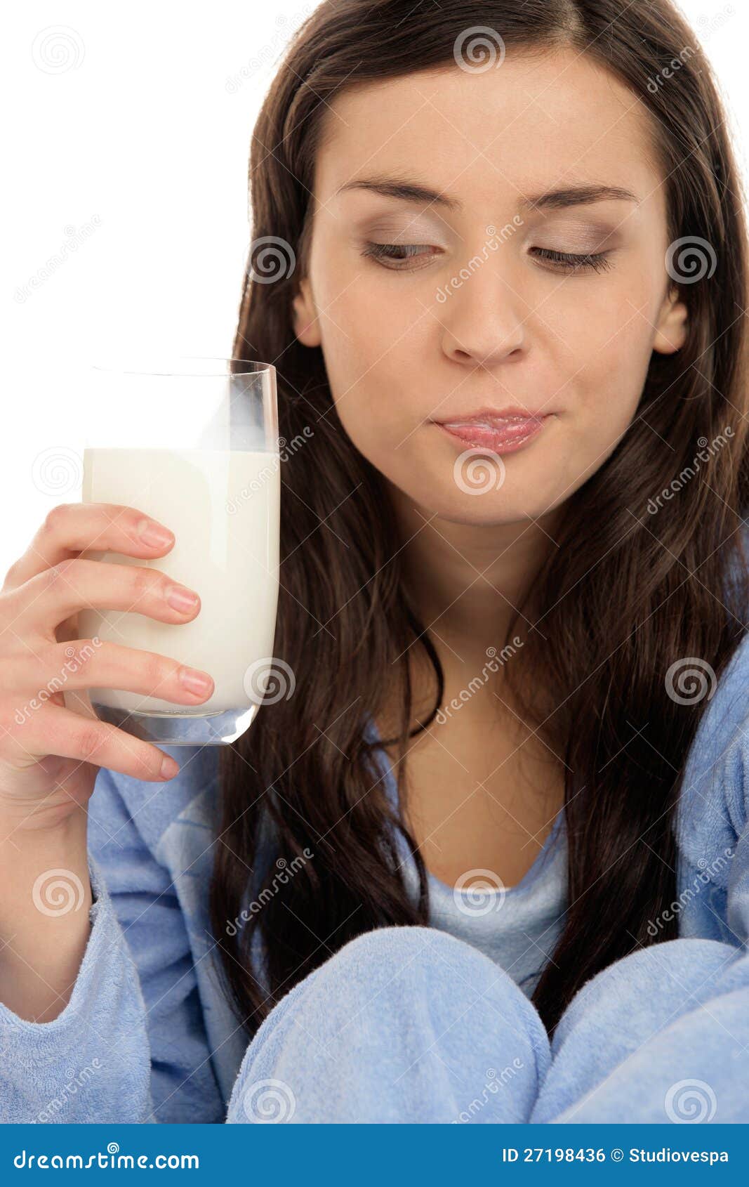 Woman drinking milk stock photo. Image of closeup, food - 27198436