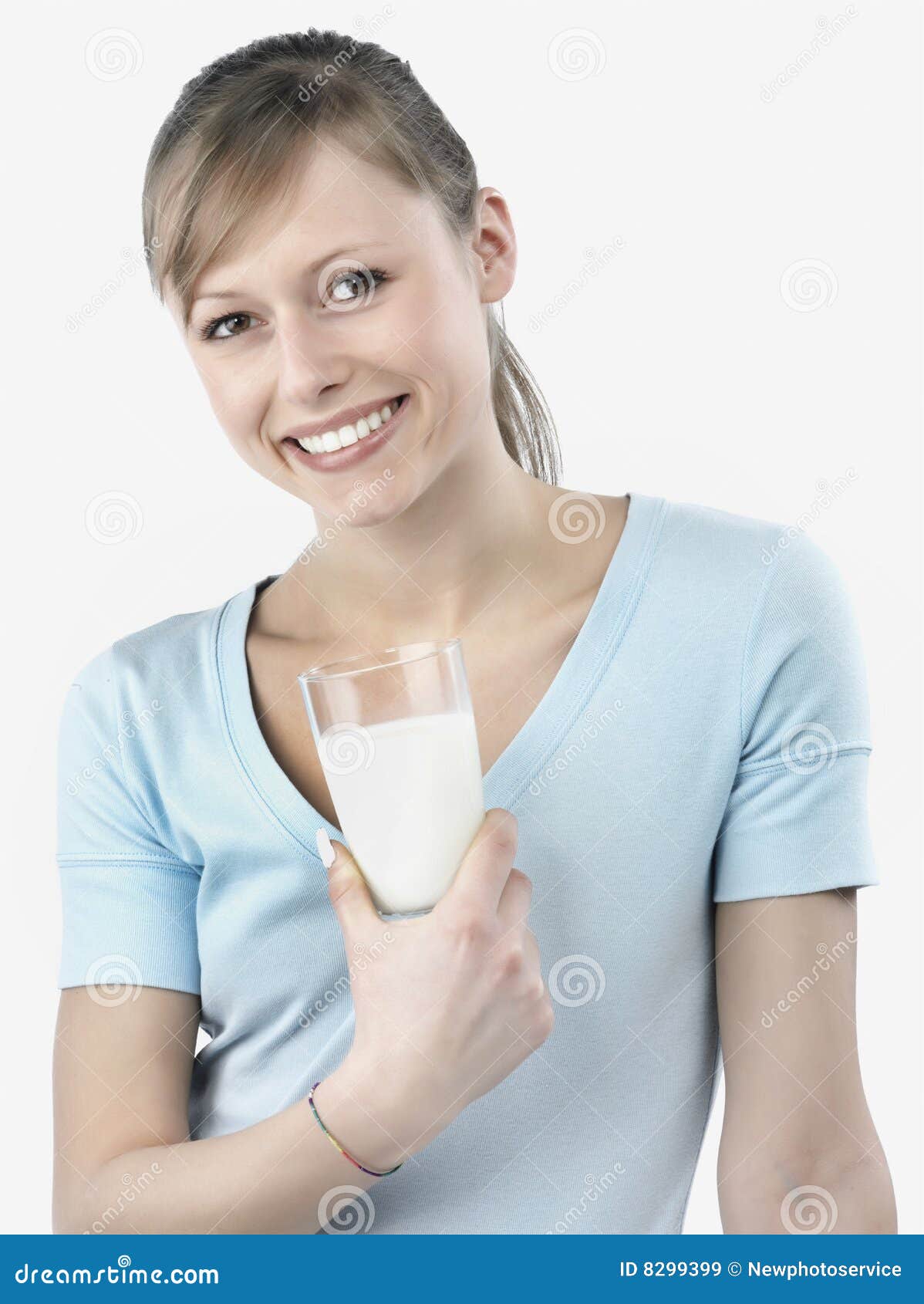 Woman drinking milk stock image. Image of female, pretty - 8299399