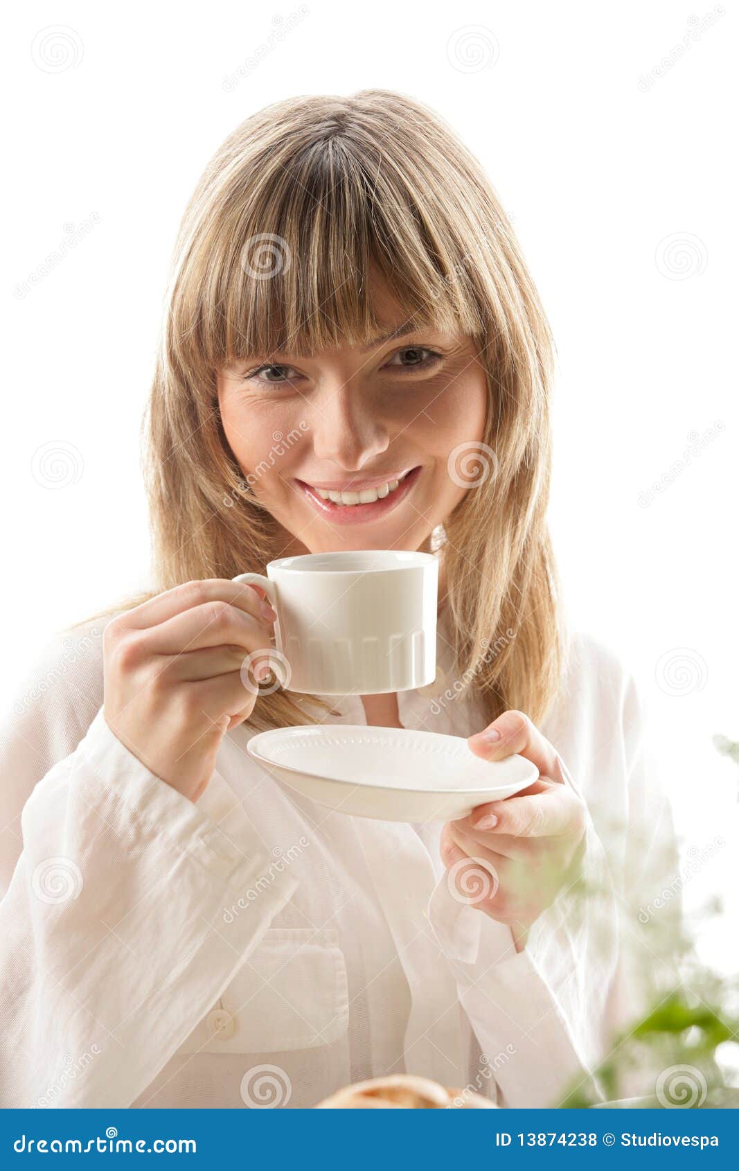 Woman drinking tea stock photo. Image of cheerful, beverages - 13874238