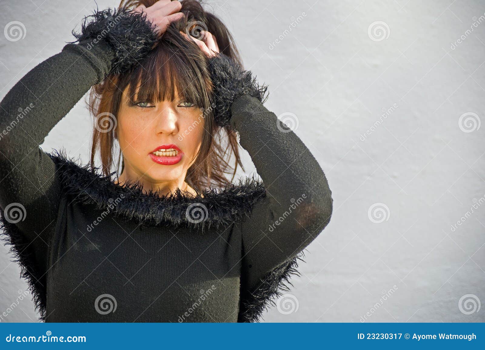 Woman Driven To Distraction. Stock Image - Image of expression, facial ...