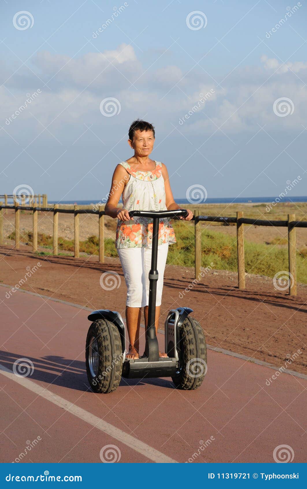 Woman driving segway stock image. Image of modern, vehicle - 11319721