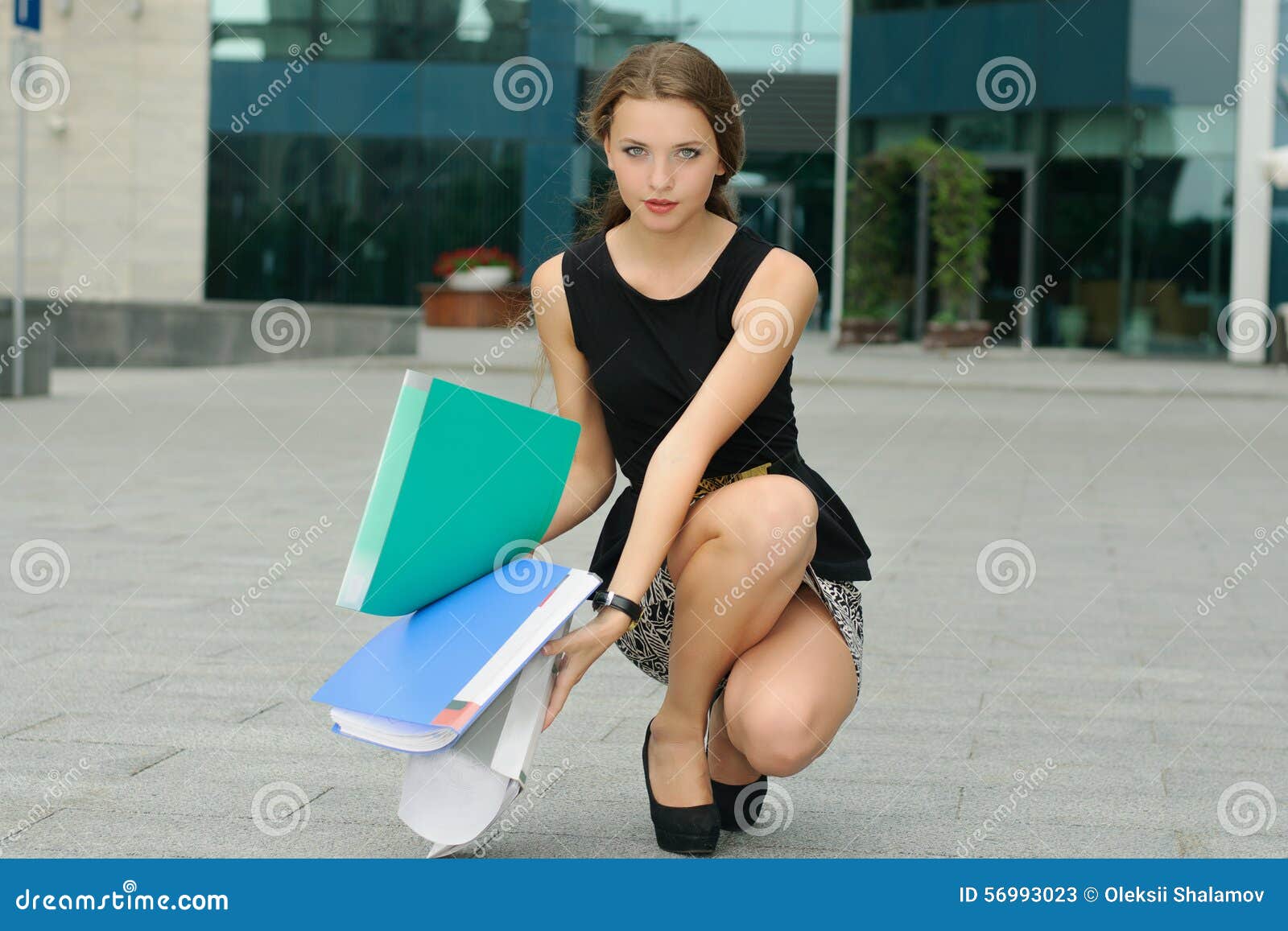 Woman Dropped To the Ground Folders Stock Image - Image of adult, girl ...