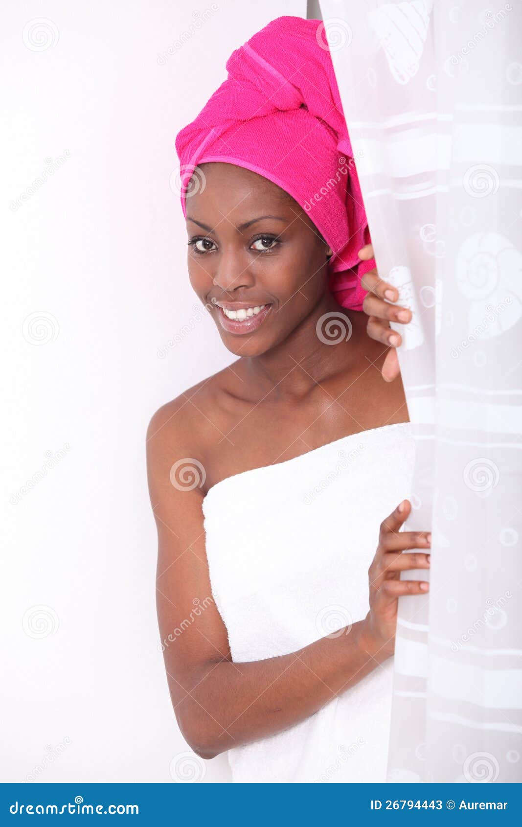Woman drying herself stock image. Image of time, ready - 26794443