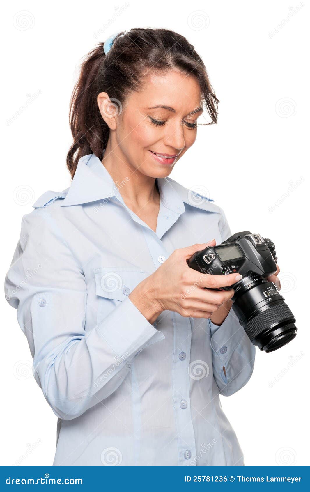 Woman with dslr stock photo. Image of people, hobby, attractive - 25781236