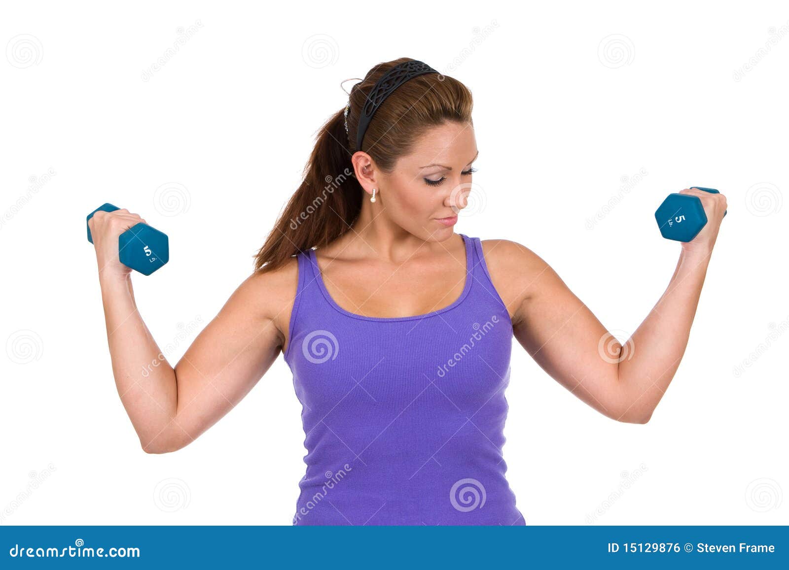 Woman Dumbbell Training stock photo. Image of arms, resistance - 15129876