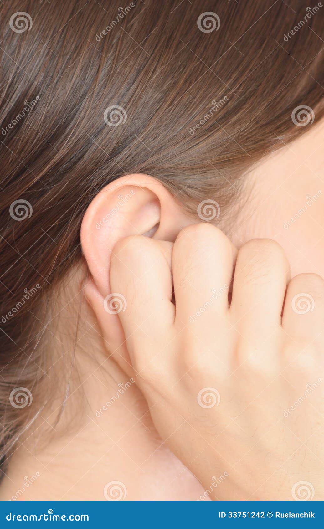 Woman ear stock photo. Image of healthy, auricle, problem - 33751242