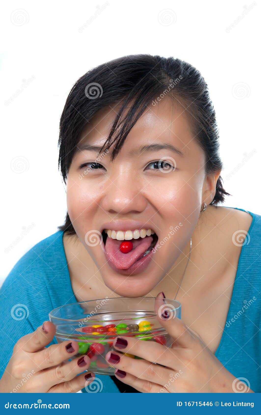 Woman Eat Candy stock photo. Image of sugar, girl, background - 16715446
