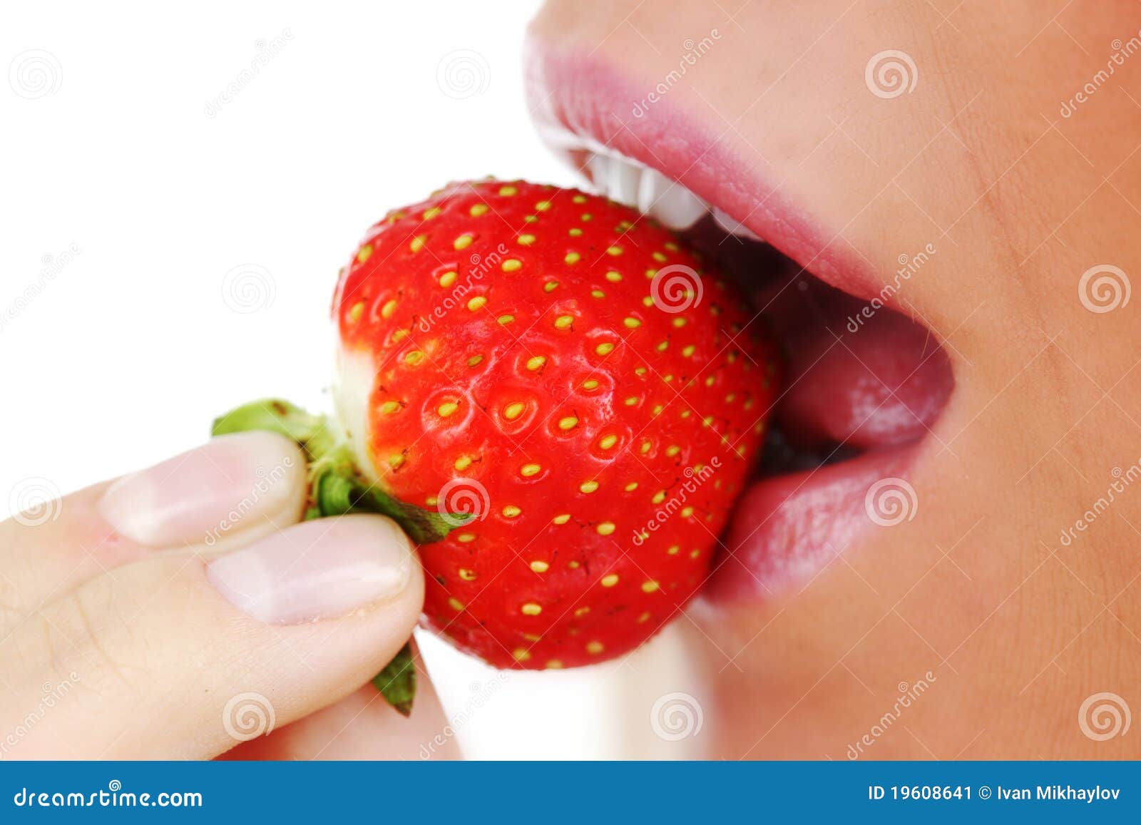 Woman eat strawberry stock image. Image of hungry, fruit - 19608641