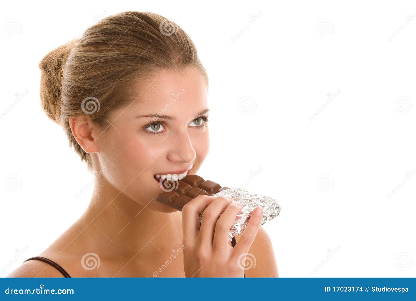 Woman eating chocolate stock photo. Image of adults, candy - 17023174