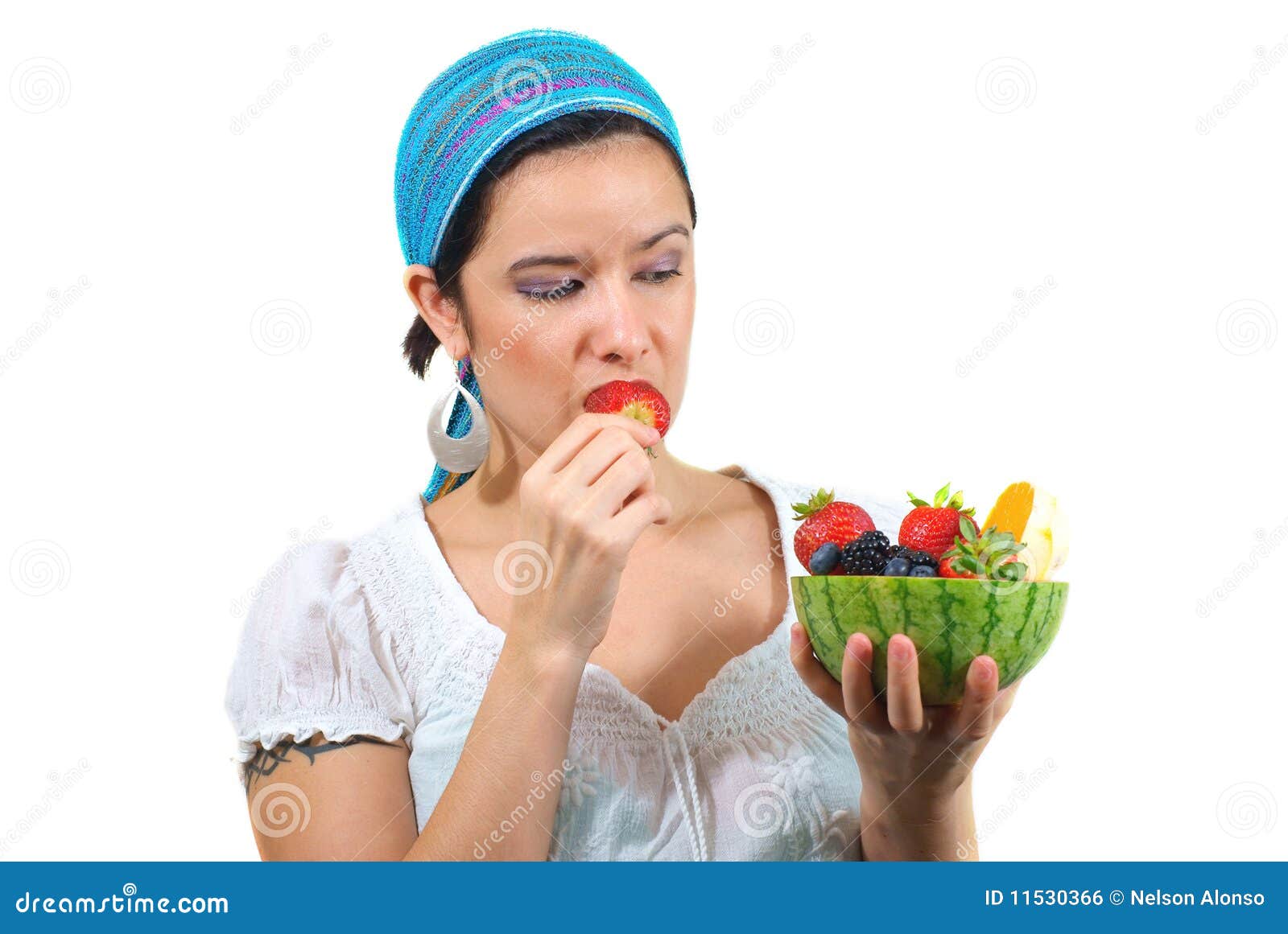 Woman eating fruits stock photo. Image of healthy, hand - 11530366
