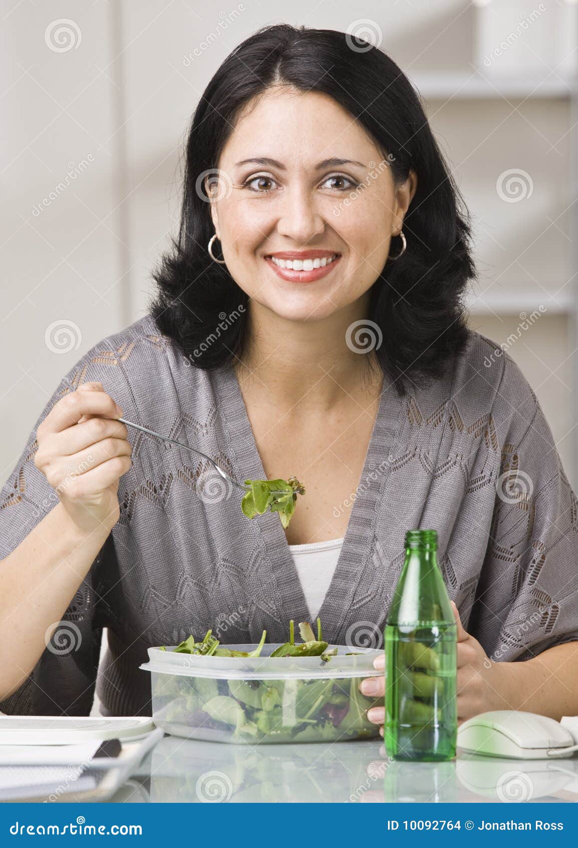 Woman Eating Lunch stock photo. Image of dressed, caucasian - 10092764