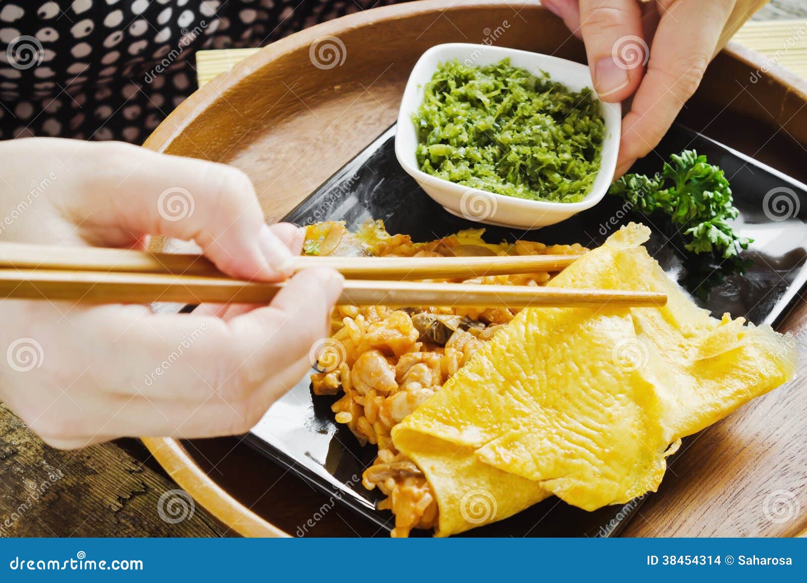 Woman eating an omelet stock photo. Image of adults, plate - 38454314