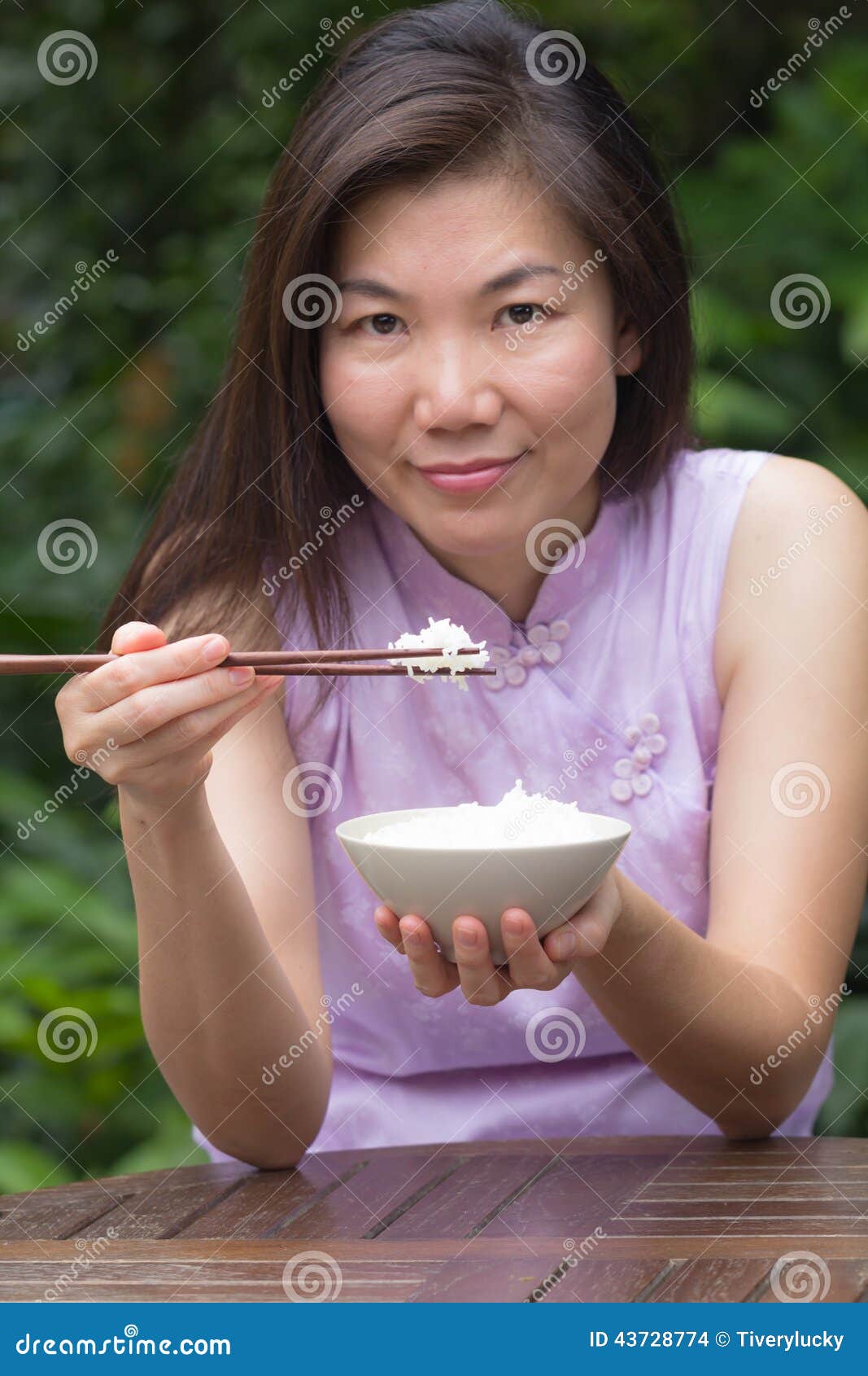 Woman eating rice stock photo. Image of female, girl - 43728774