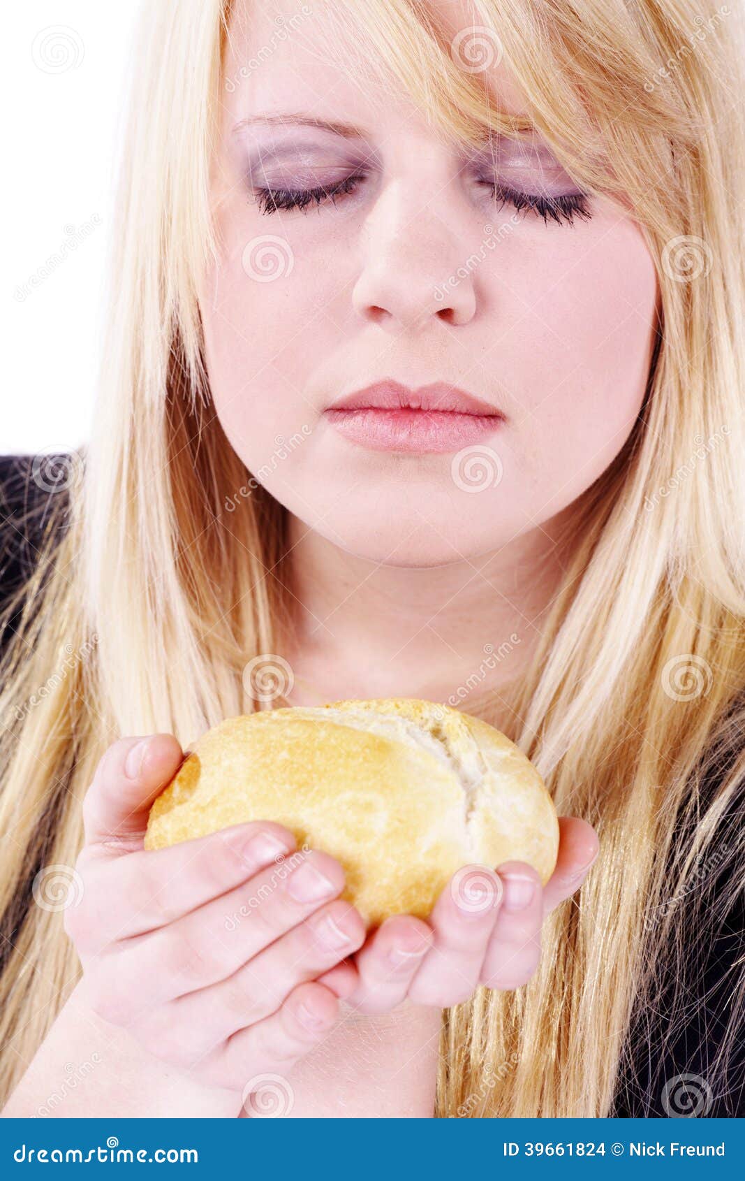 Woman Eating a Sweet Biscuits Stock Photo - Image of comfort, hands ...