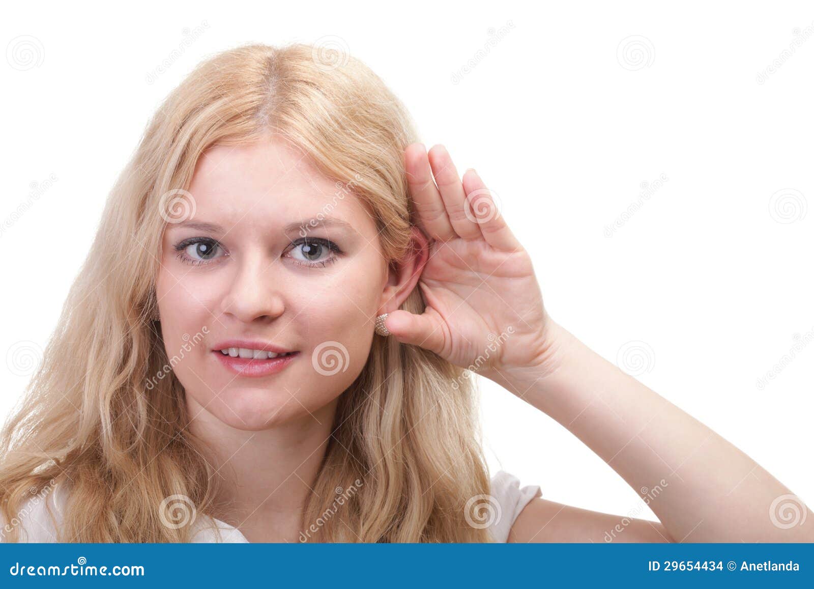 Woman With Big Ear Eavesdropping Royalty-Free Stock Photography ...