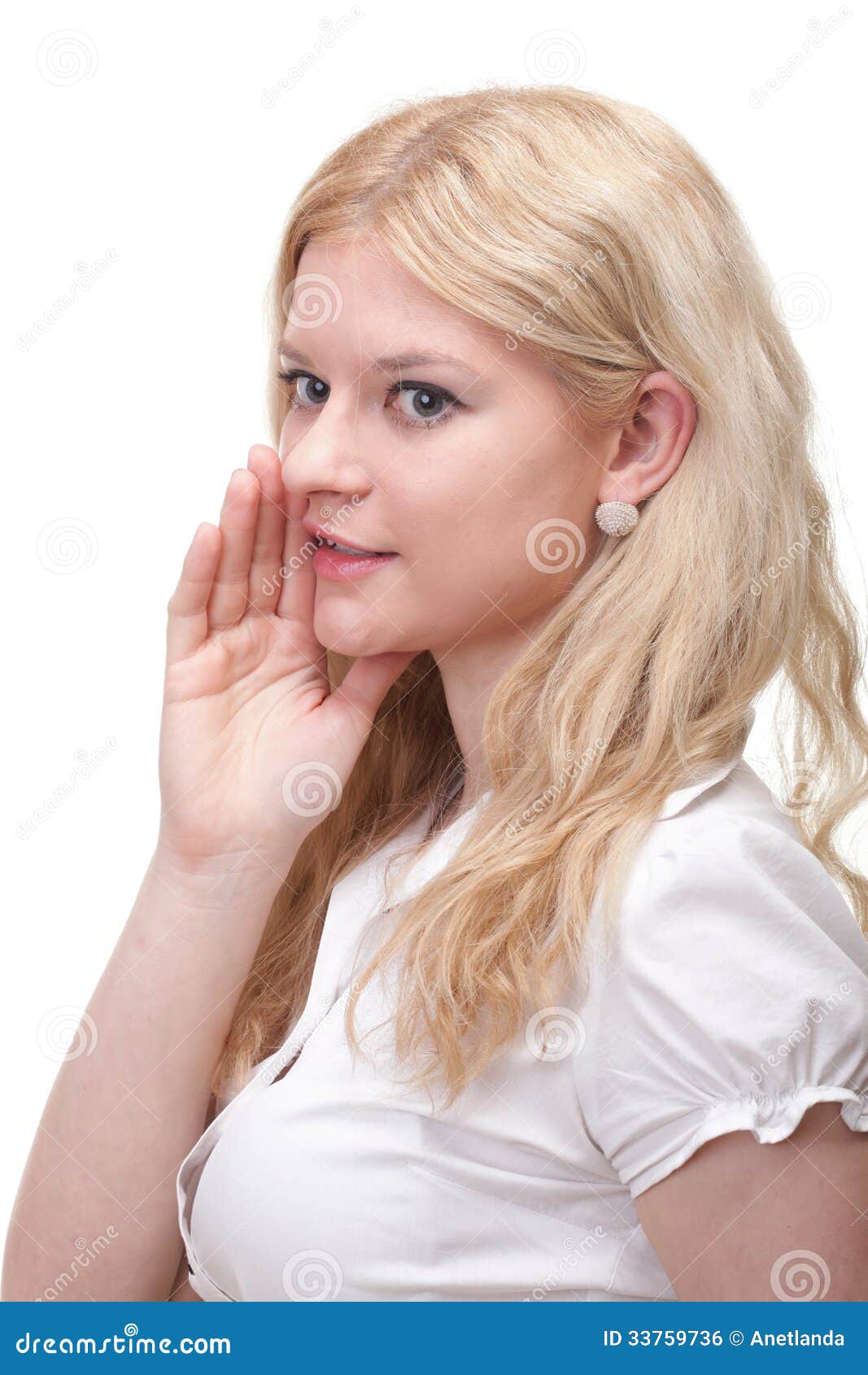 Woman With Big Ear Eavesdropping Royalty-Free Stock Photography ...