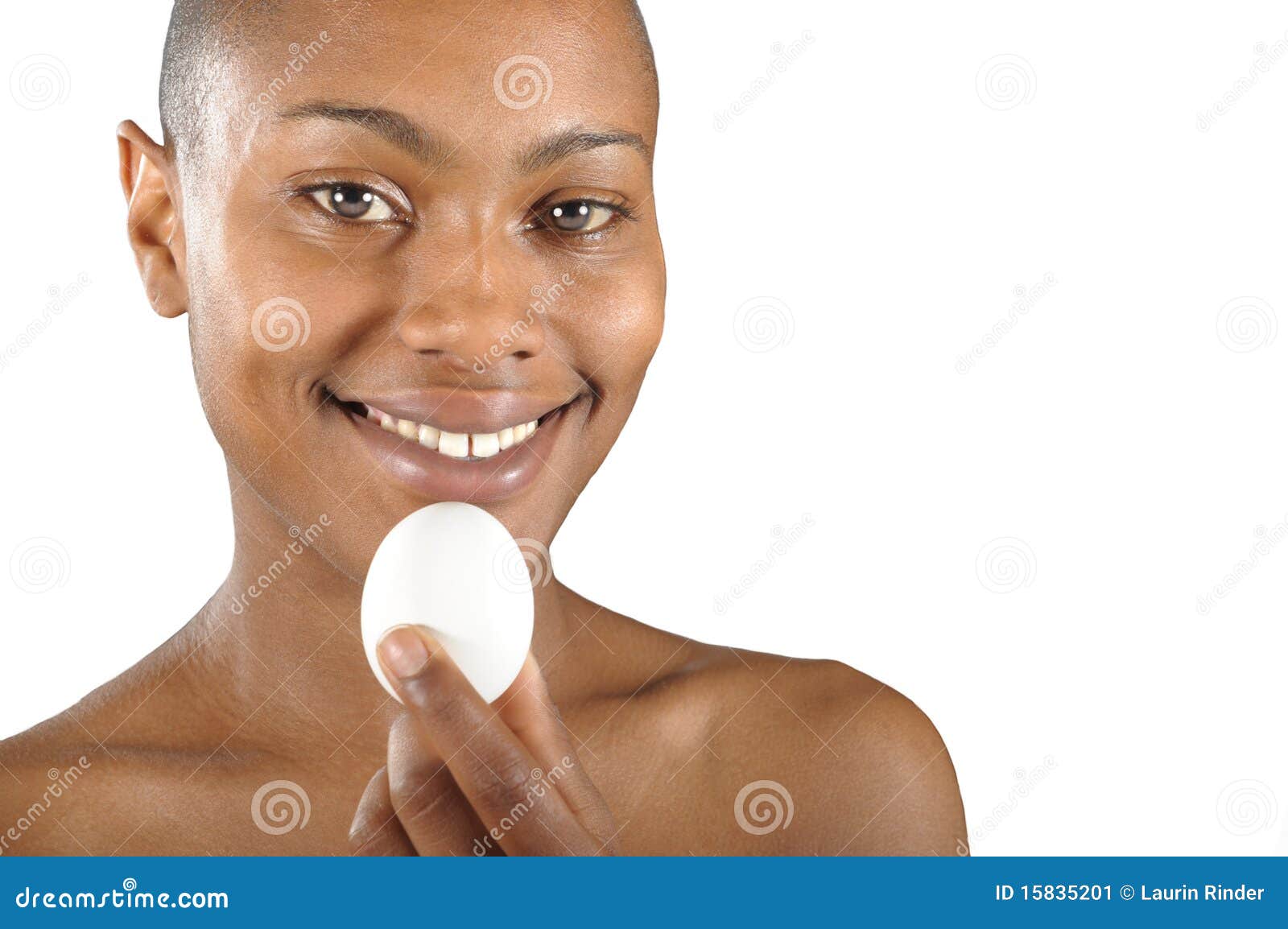 Woman with egg stock image. Image of adult, african, background - 15835201