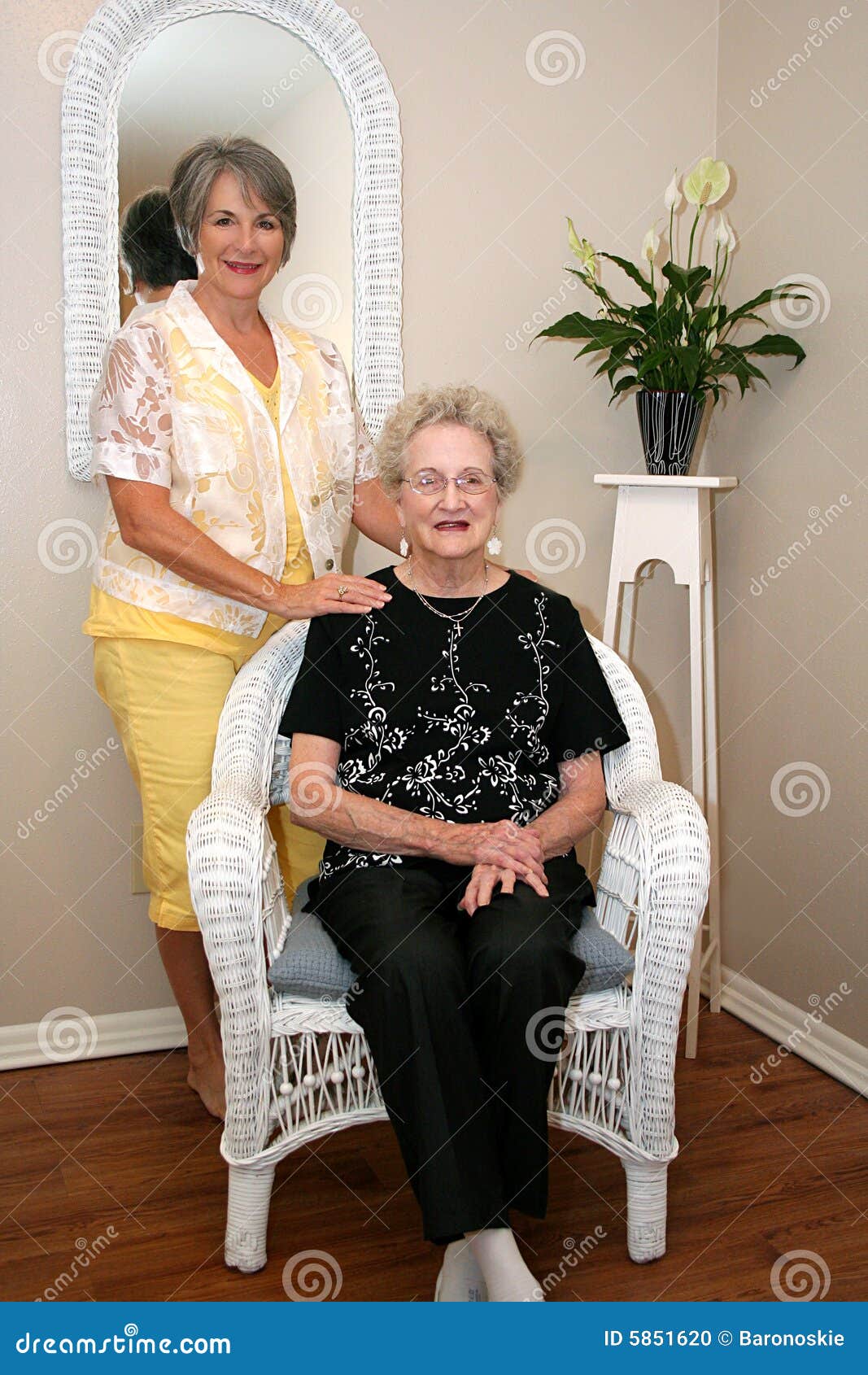 Woman and Elderly Mother stock photo. Image of generations - 5851620
