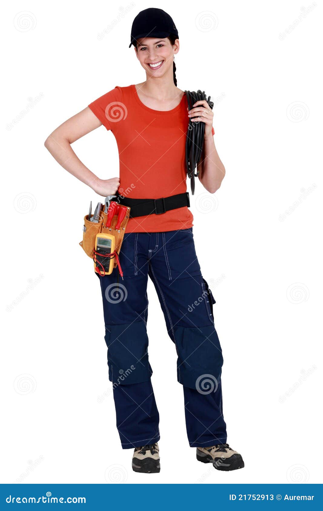 A Woman Electrician. Stock Photos - Image: 21752913