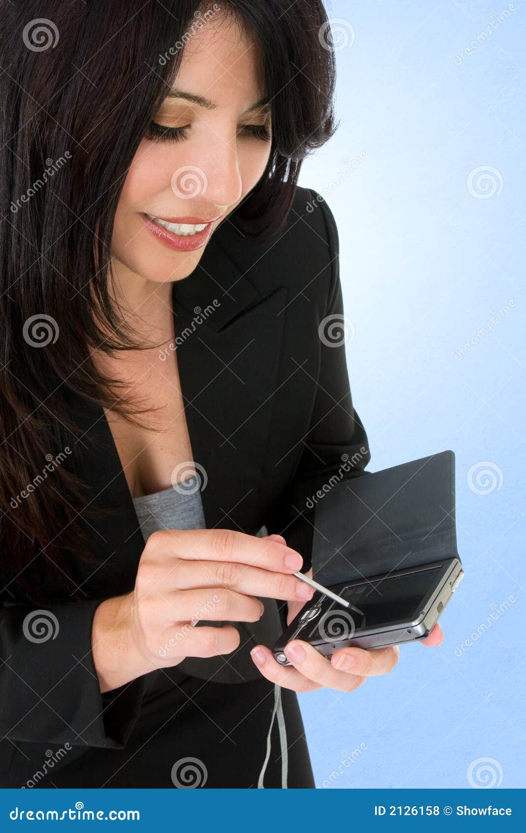 Woman and Electronic Organizer Stock Photo - Image of corporate, female ...