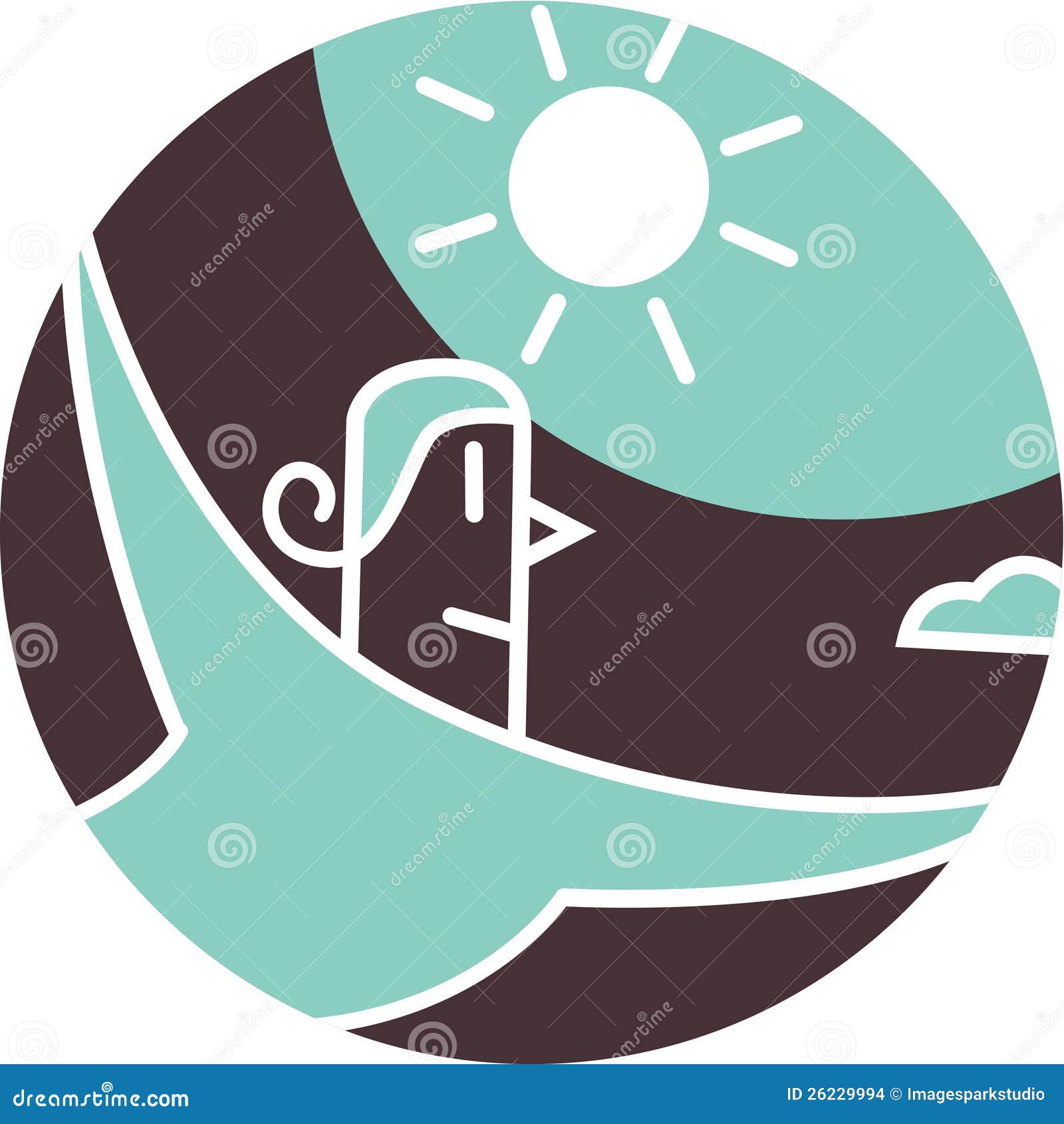 Woman embracing sun stock illustration. Illustration of person - 26229994