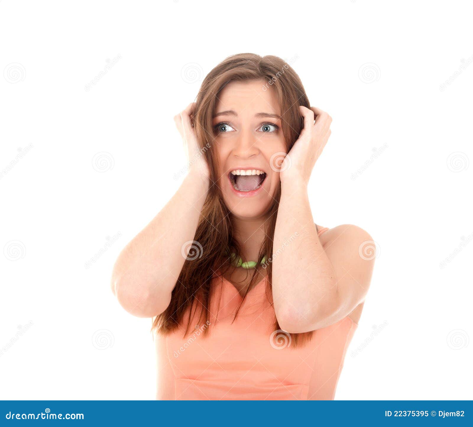Woman emotion portrait stock image. Image of horizontal - 22375395