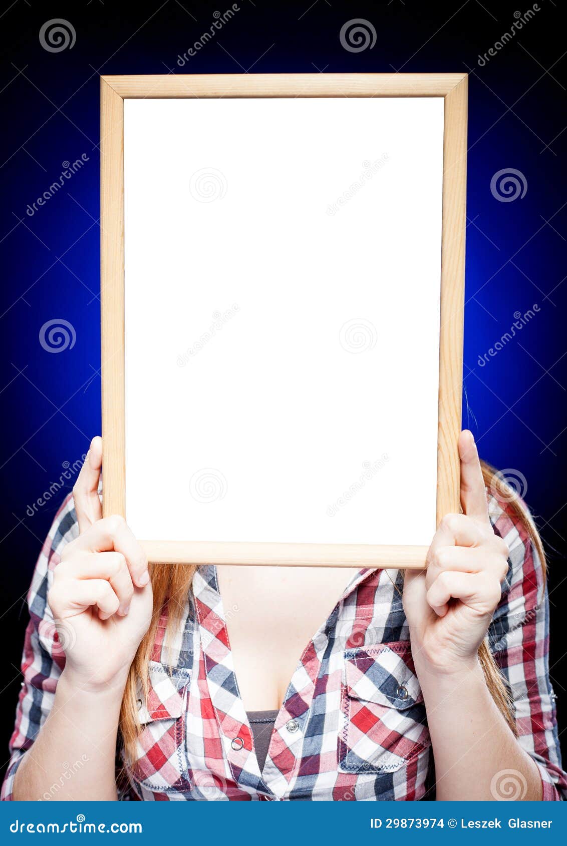 Woman with Empty Frame, Copyspace Stock Photo - Image of copyspace ...