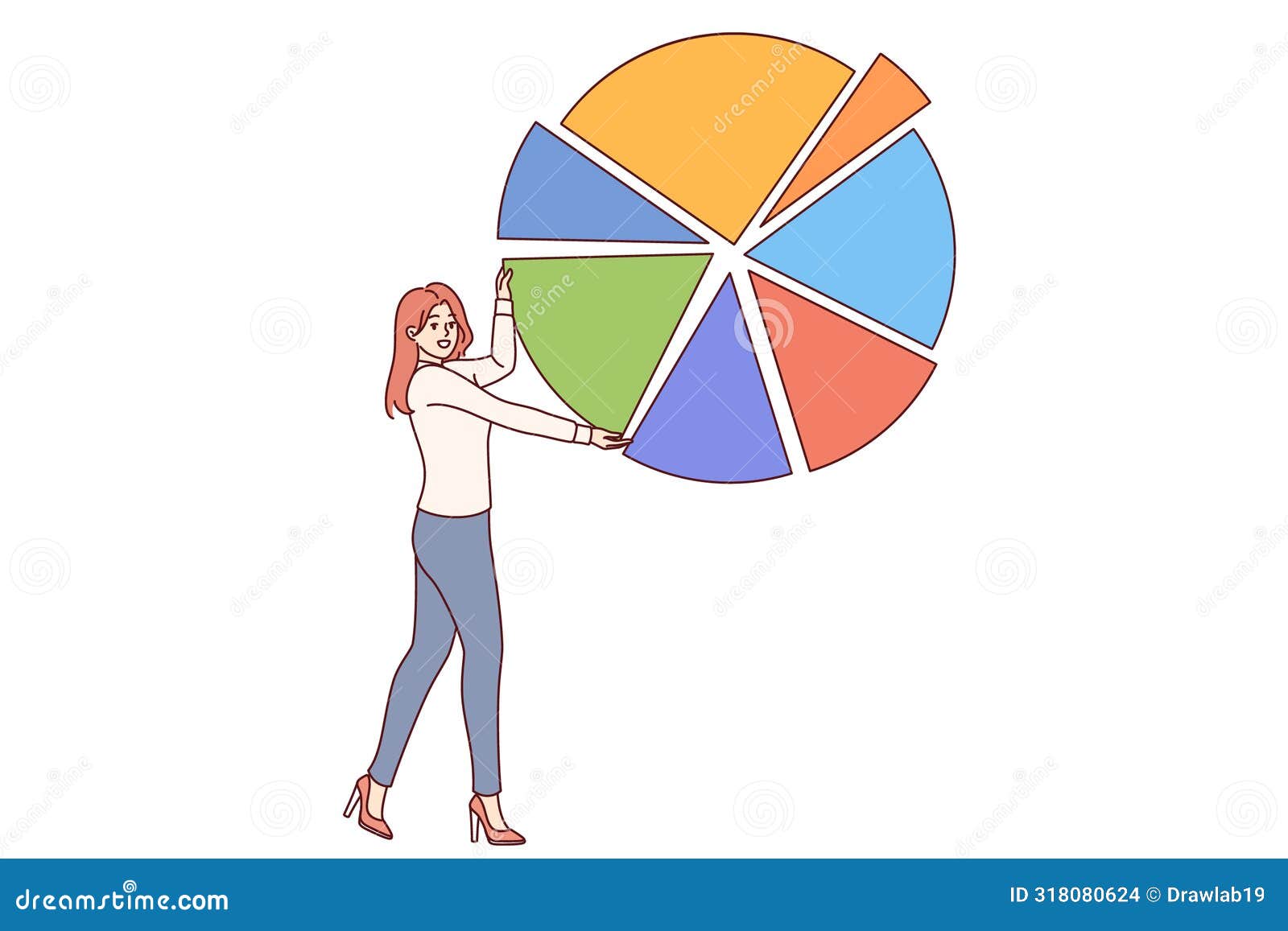 Woman is Engaged in Business Analytics and Demonstrates Statistical ...