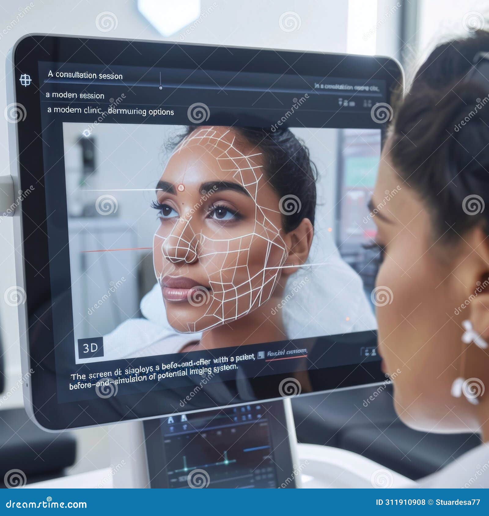 Interactive 3D Facial Mapping Stock Illustration - Illustration of ...